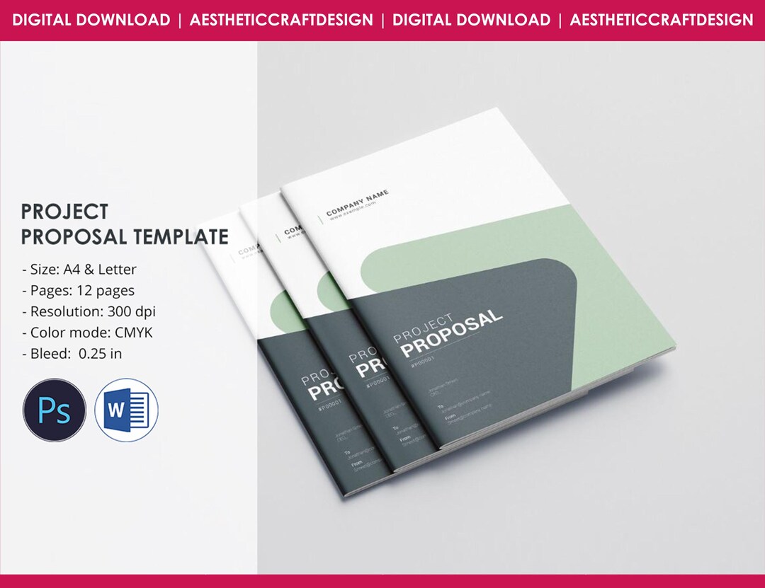 Project Proposal Template Photoshop & MS Word Template Business ...