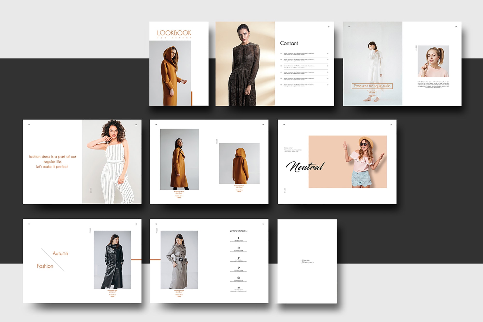 Fashion Lookbook Template | Printable Photography Magazine Template ...