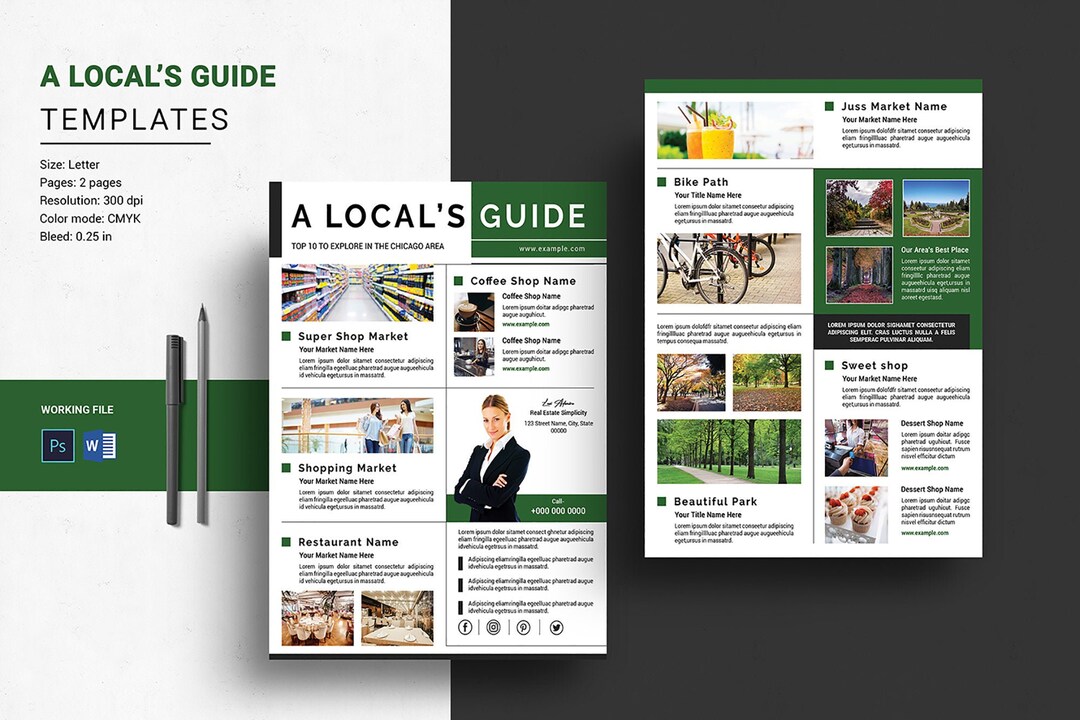 Real Estate Local Guide Template | Welcome Guide, City Guide Flyer | MS ...