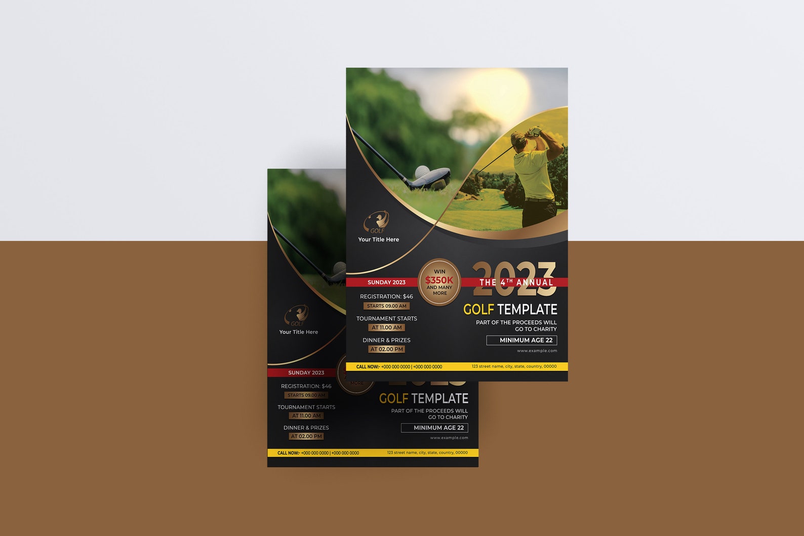 Golf Flyer Template MS Word & Photoshop Template Instant - Etsy UK