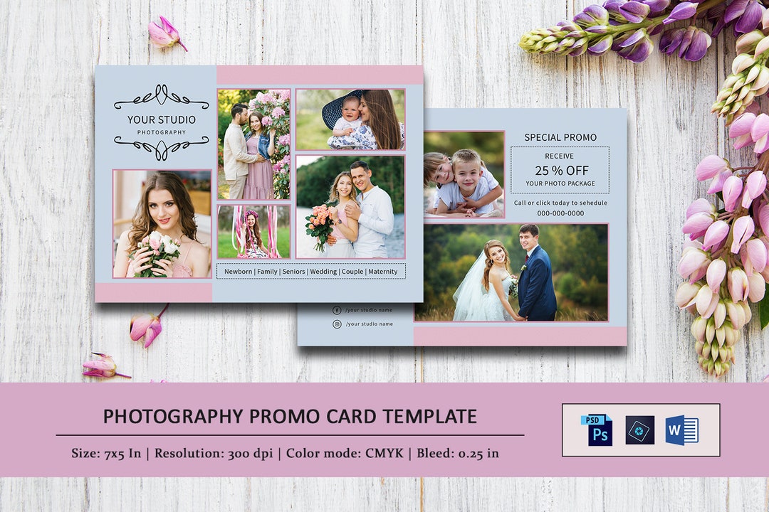 Photography Promo Card Template Photography Marketing Editable ...