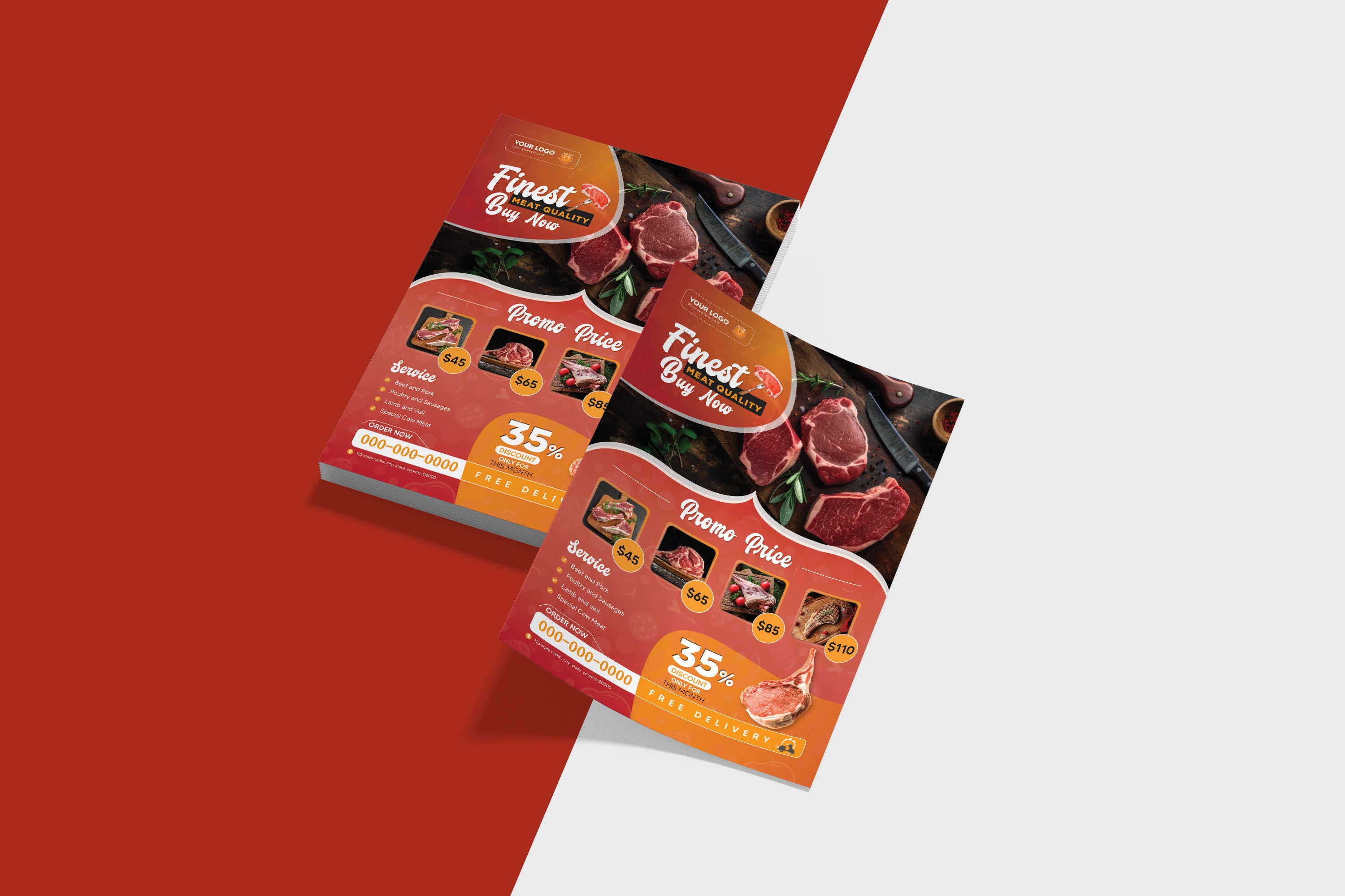 Meet Shop Flyer Photoshop & MS Word Template Illustrator and Canva ...