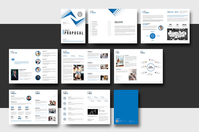 Project Proposal Template MS Word & Photoshop Template | Etsy