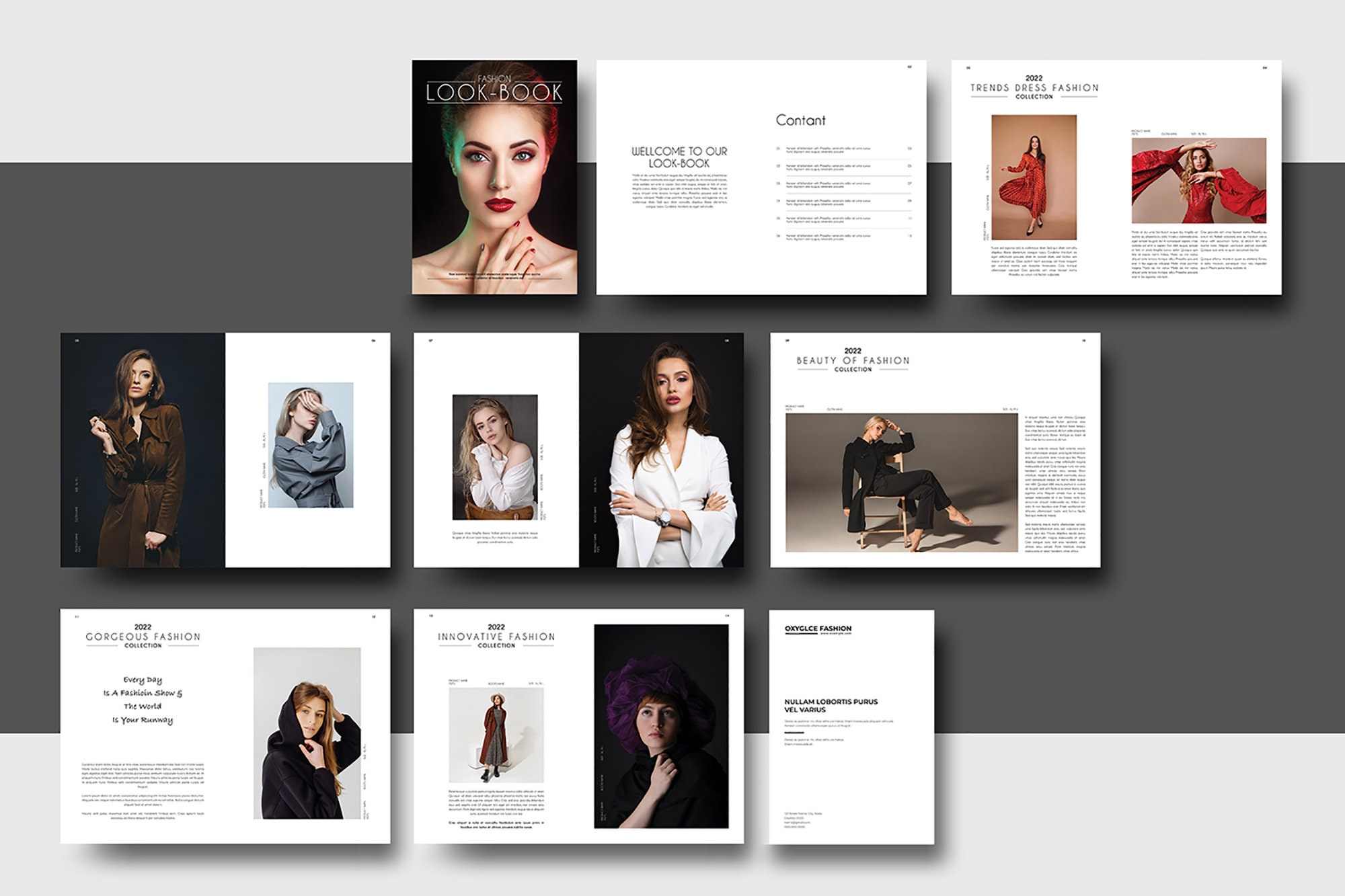 Fashion Lookbook Templates MS Word & Photoshop Template Instant ...