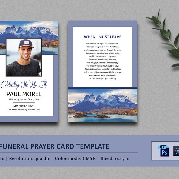 Prayer Card Word Template - Etsy