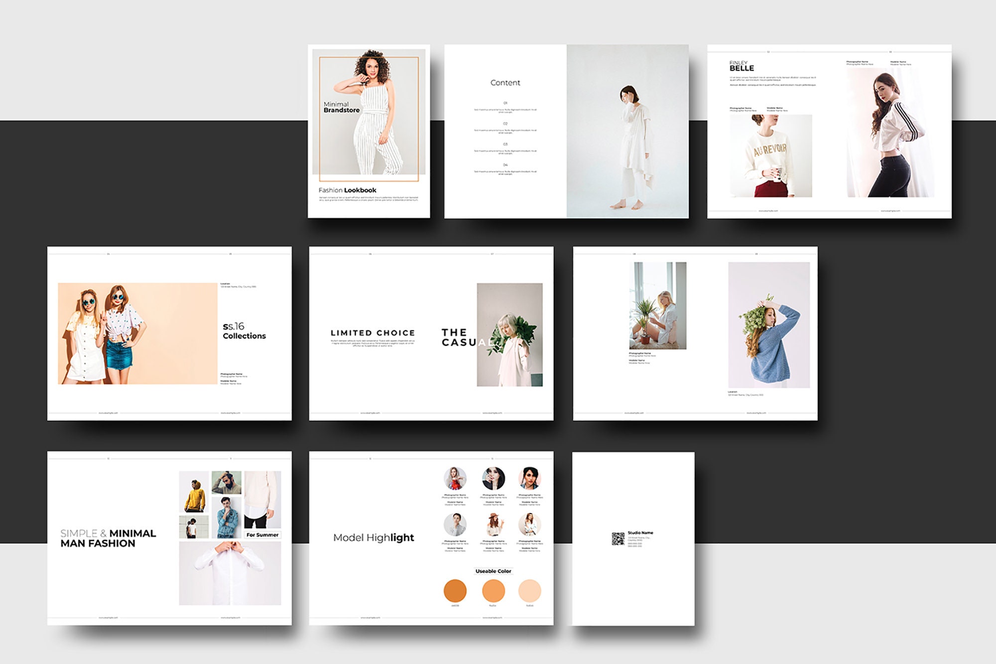 Fashion Lookbook Template Printable Photography Magazine - Etsy