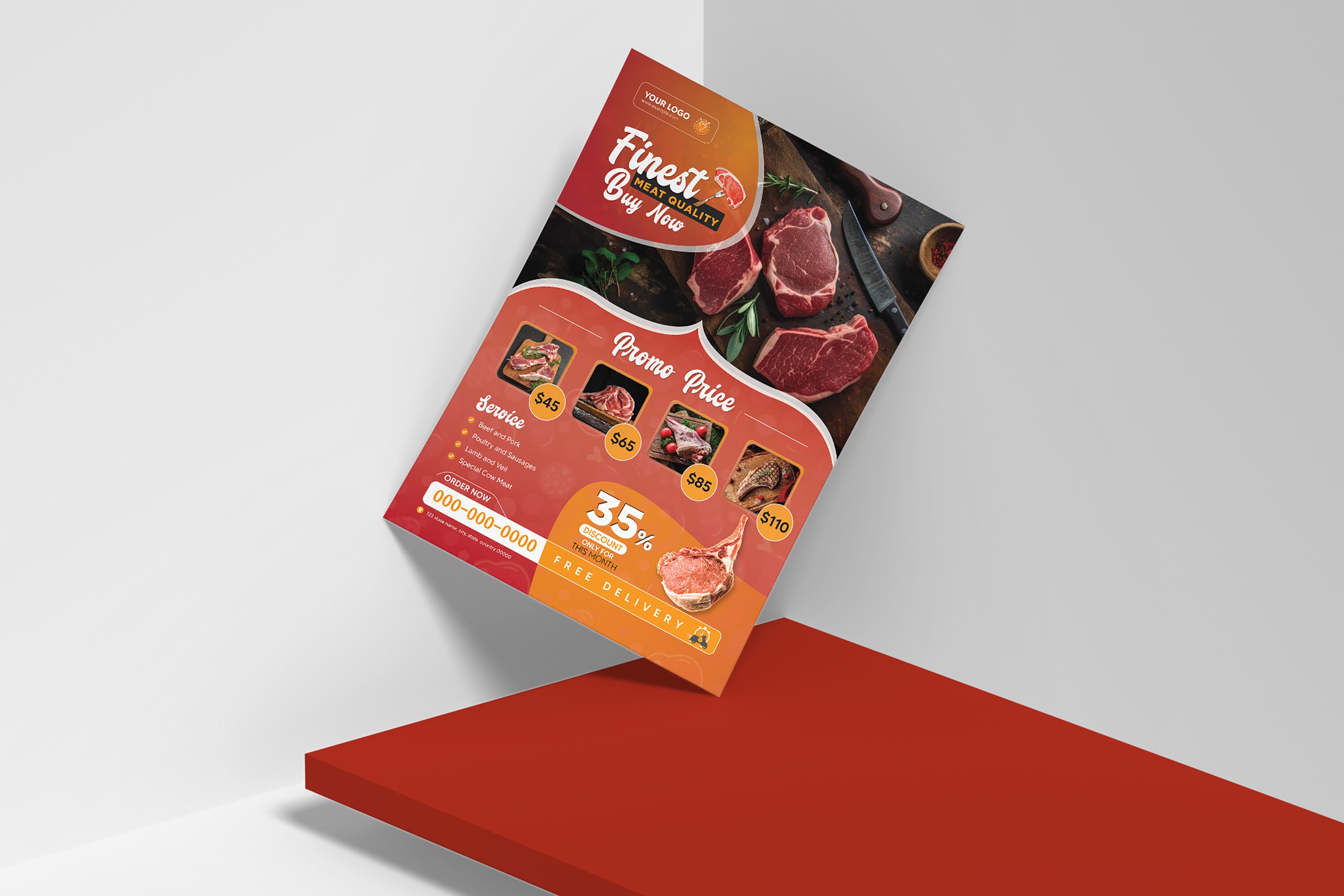 Meet Shop Flyer Photoshop & MS Word Template Illustrator and Canva ...