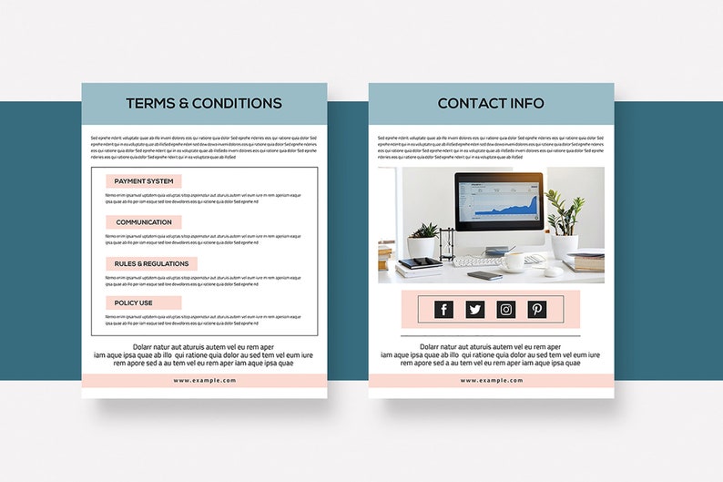 Client Welcome Packet Template / Photoshop MS Word Template & Canva - Etsy