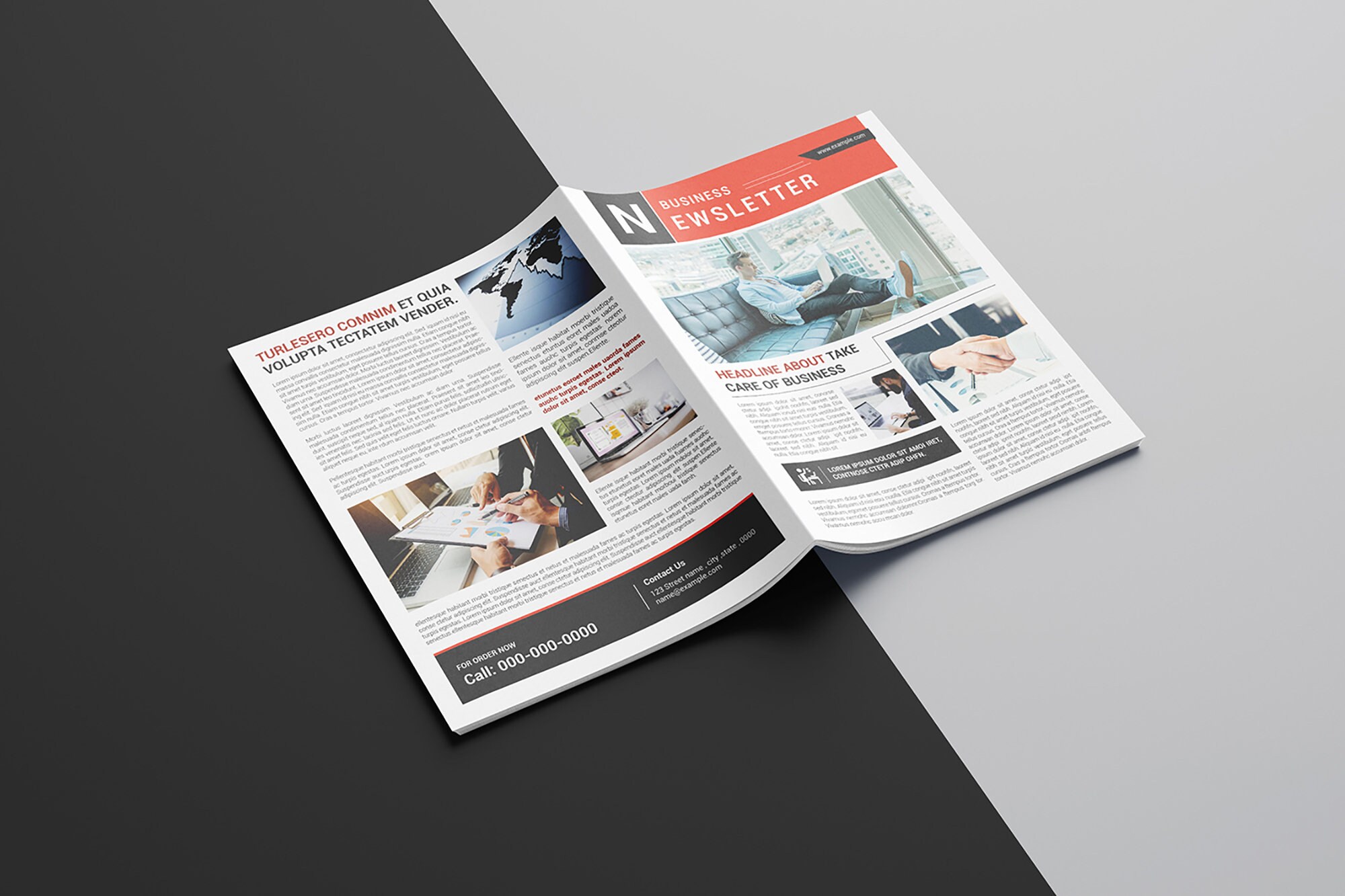 Newsletter Brochure Template Business Newsletter Newsletter Template MS ...