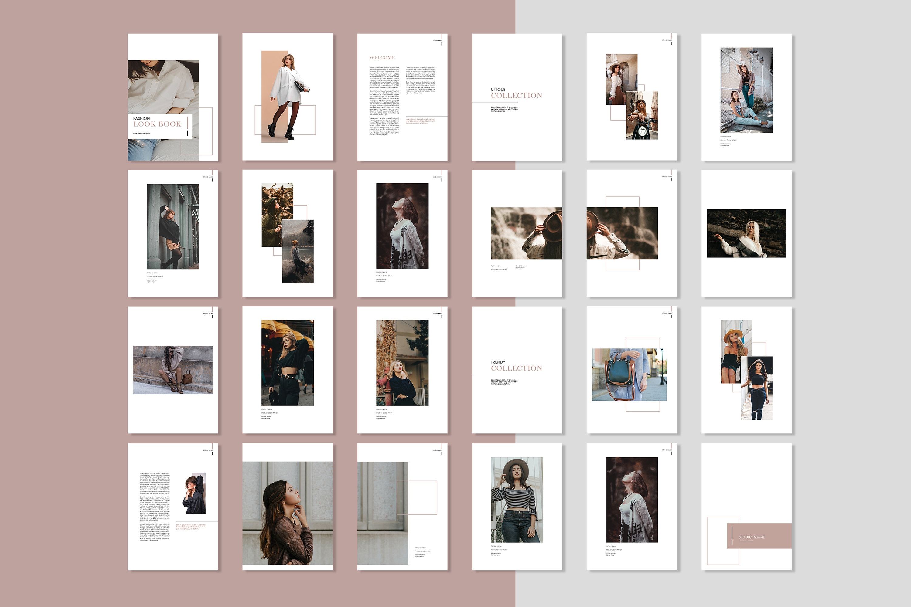 Fashion Lookbook Template Printable Photography Magazine Template ...