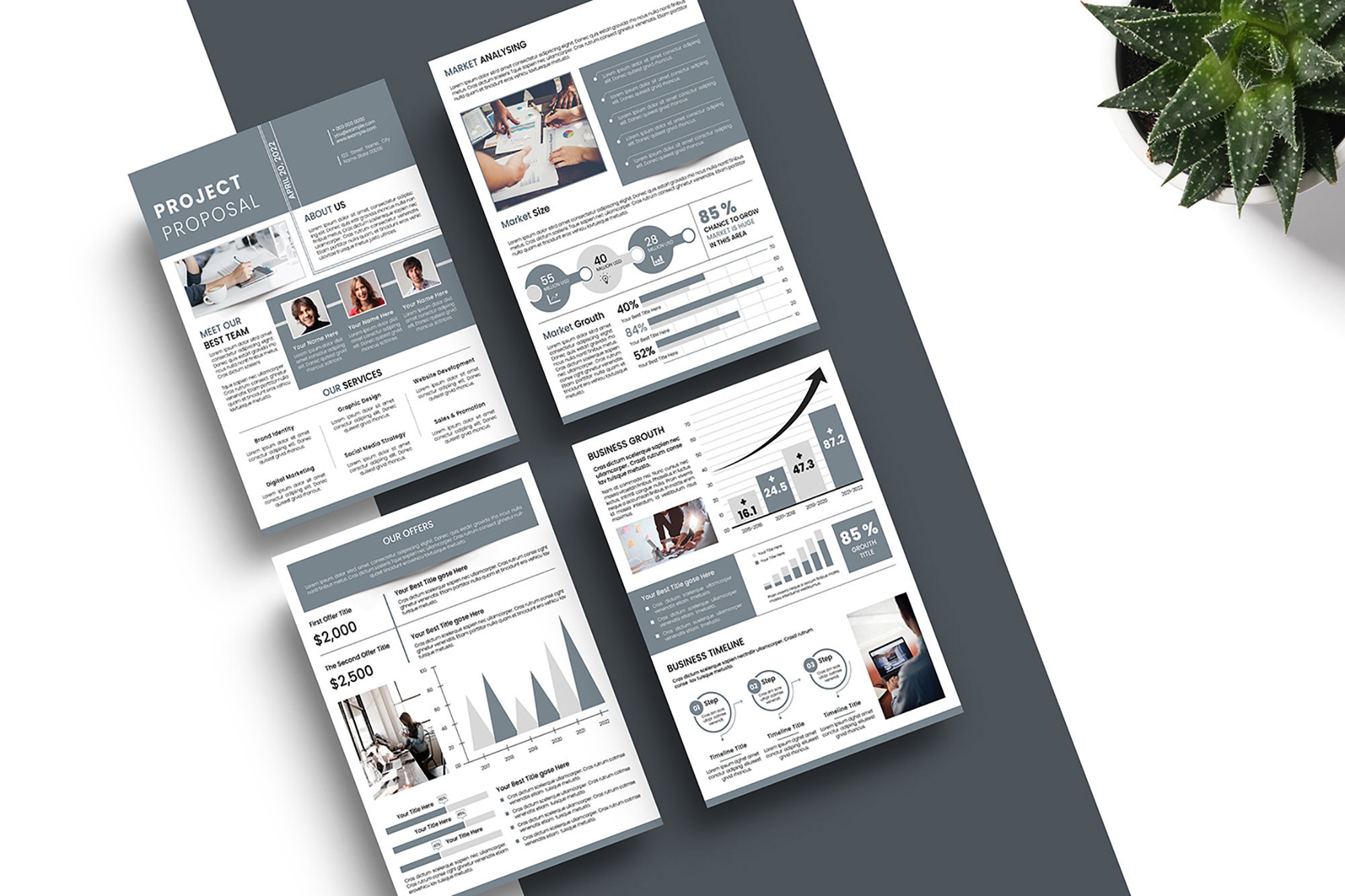Business Proposal Template | MS Word & Photoshop Template | Instant ...