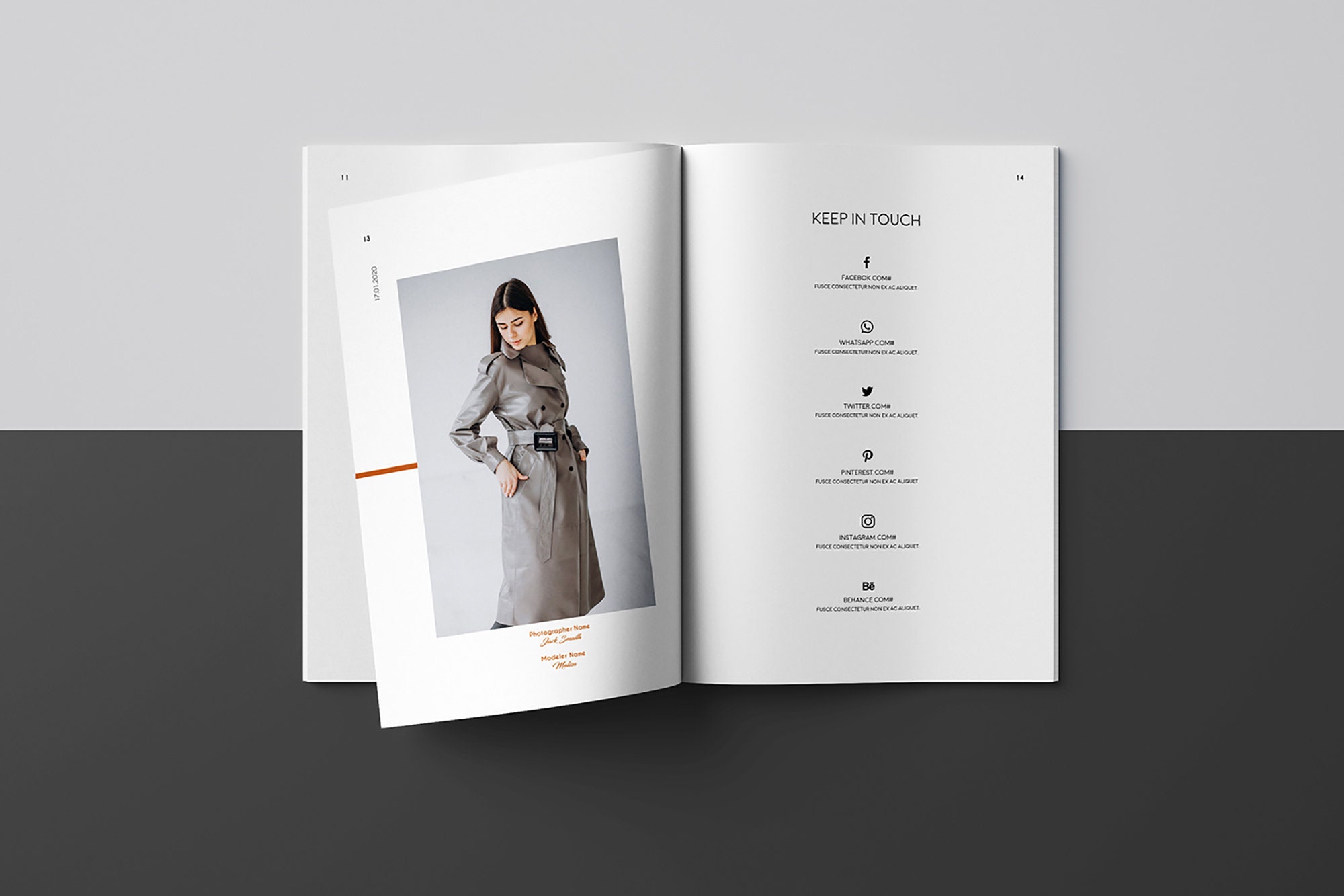 Fashion Lookbook Template | Printable Photography Magazine Template ...