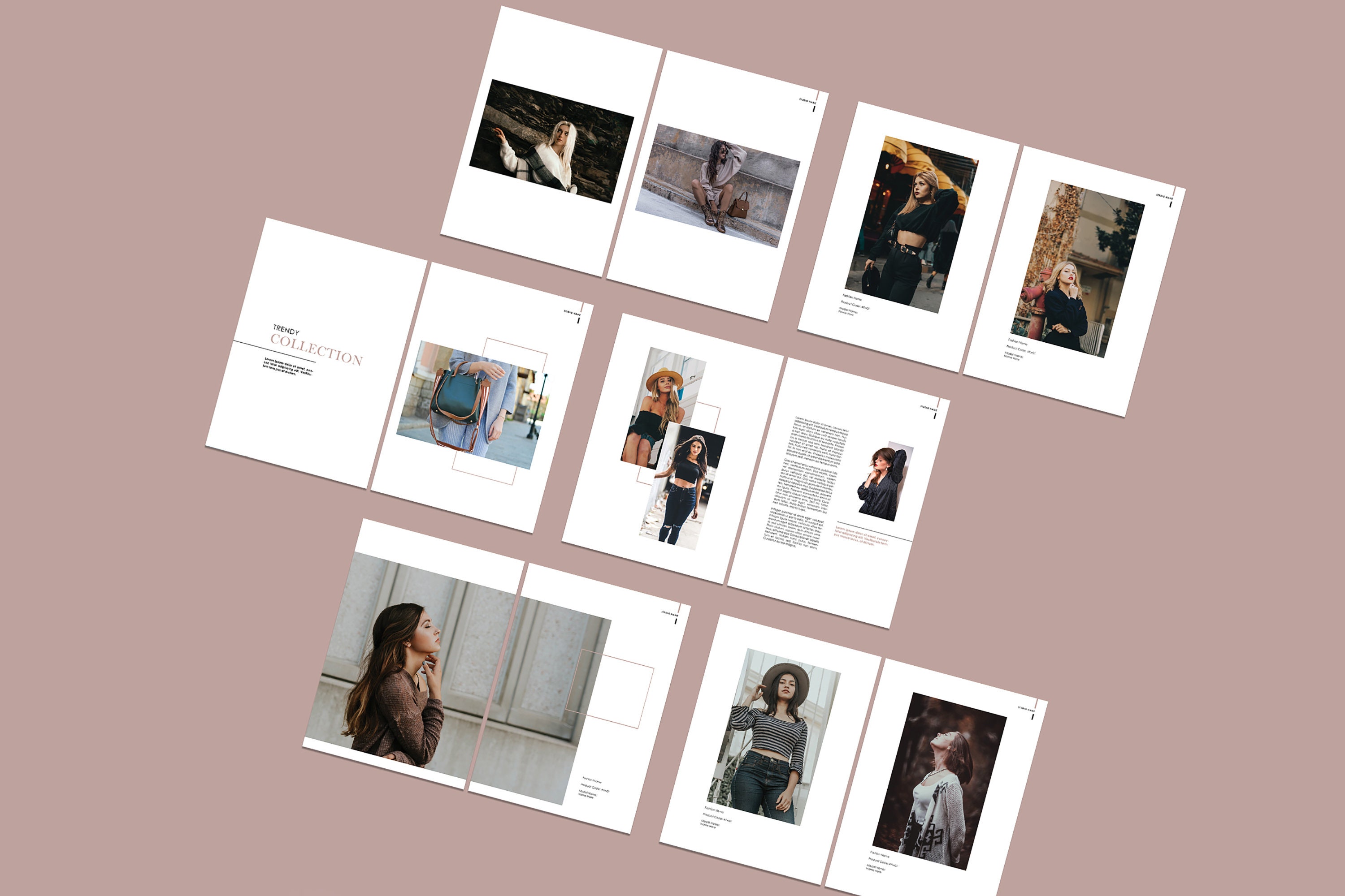 Fashion Lookbook Template Printable Photography Magazine Template ...