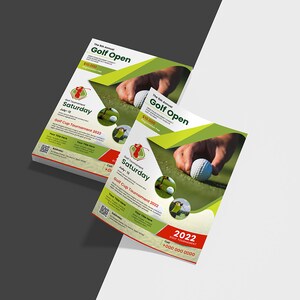 Golf Flyer Template MS Word & Photoshop Template Instant Download - Etsy UK