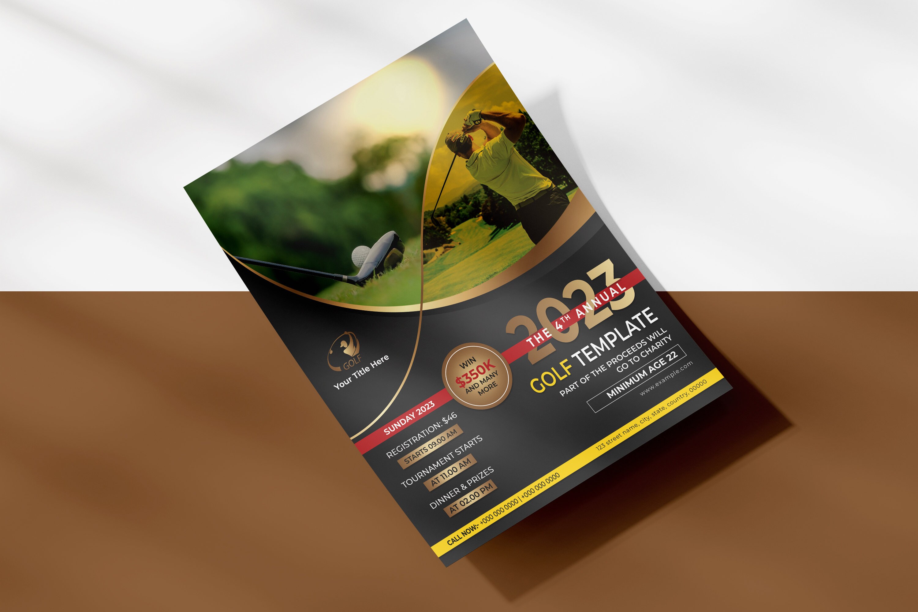 Golf Flyer Template MS Word & Photoshop Template Instant - Etsy UK