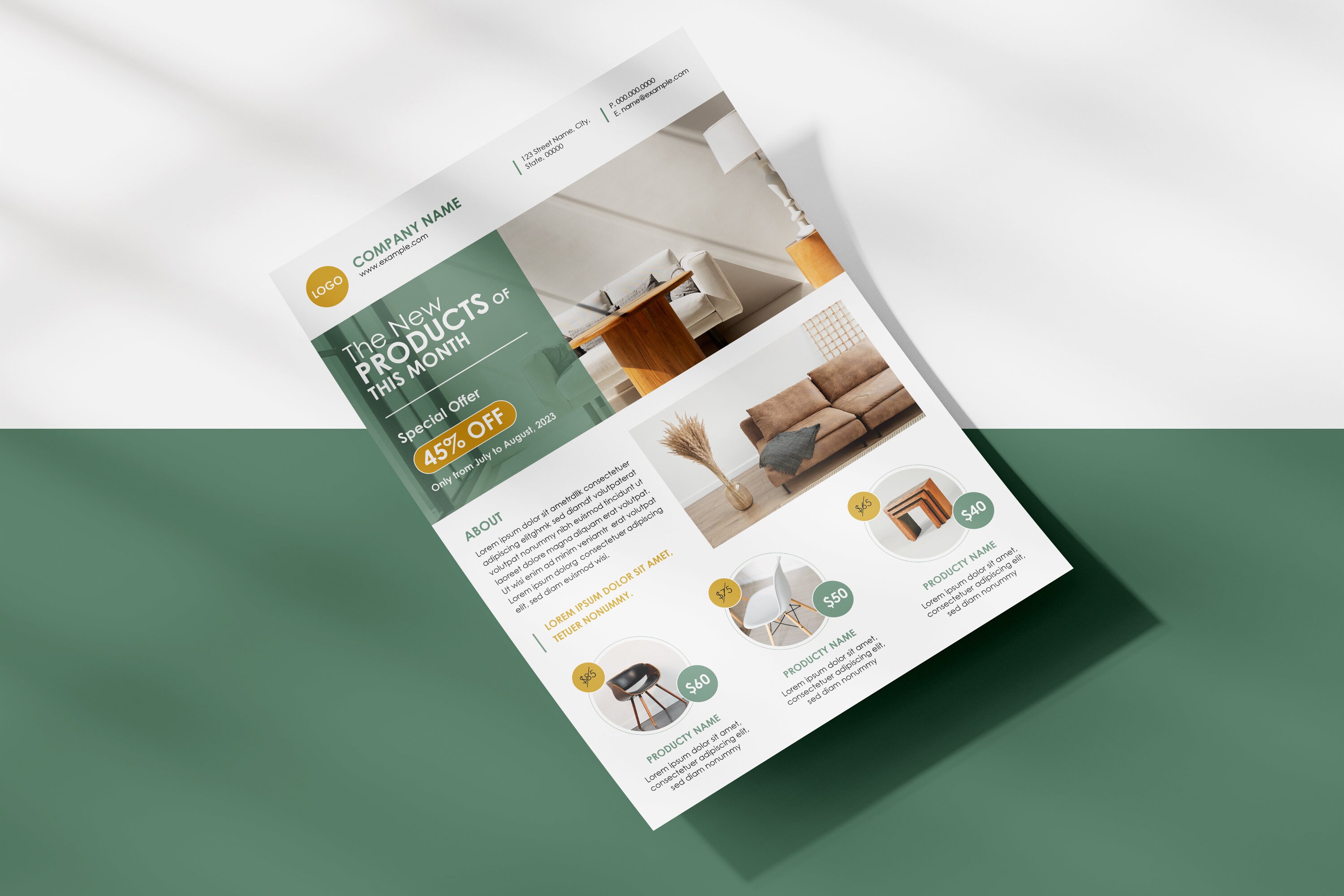 Product Flyer Template | MS Word Template | Illustrator Template ...