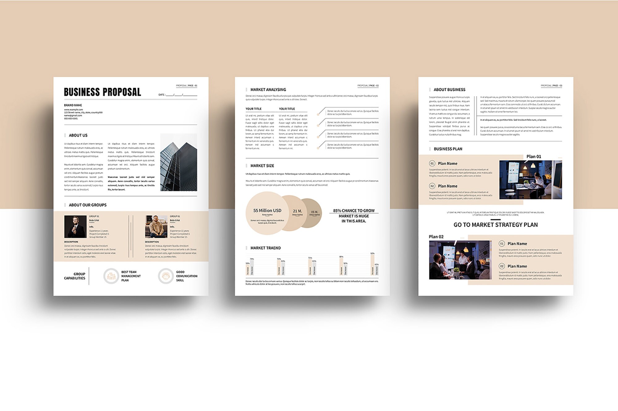 Business Proposal Template | MS Word & Photoshop Template | Instant ...