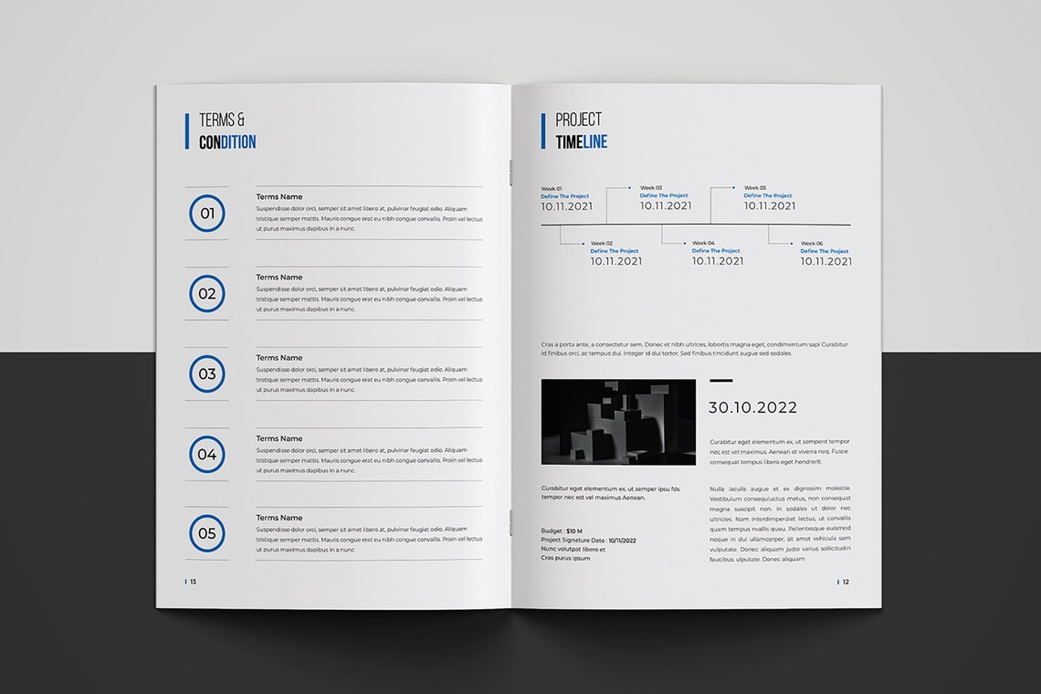 Project Proposal Template MS Word & Photoshop Template | Etsy