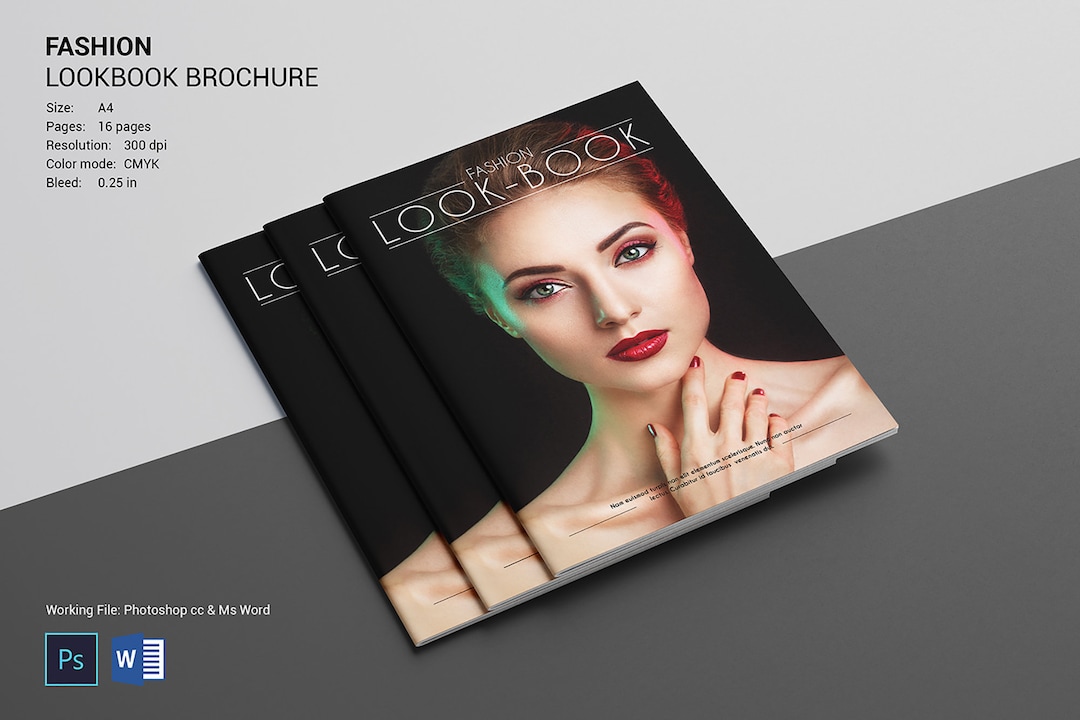 Fashion Lookbook Templates | MS Word & Photoshop Template | Instant ...