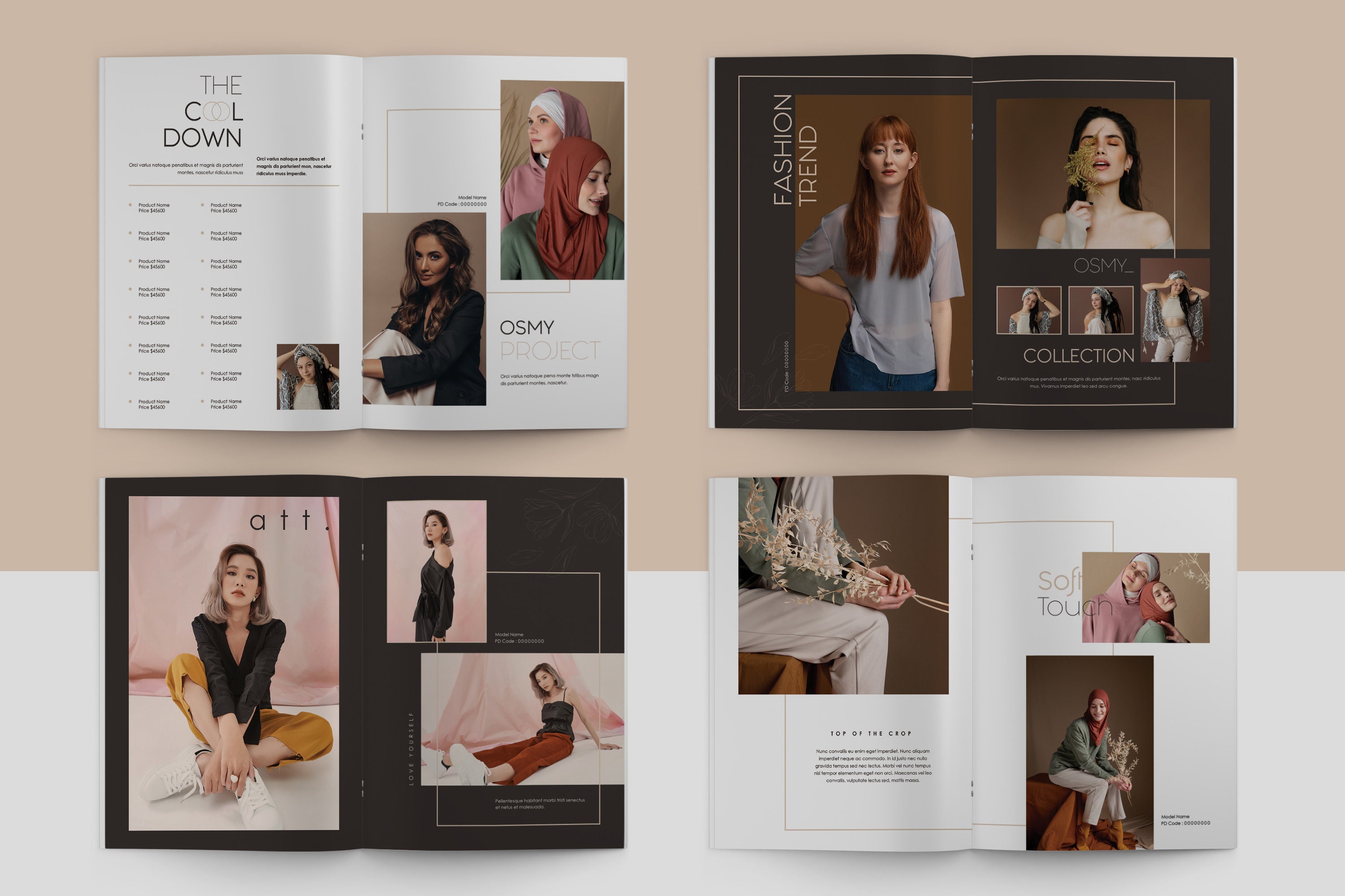 Fashion Lookbook Template | Printable Photography Magazine Template ...