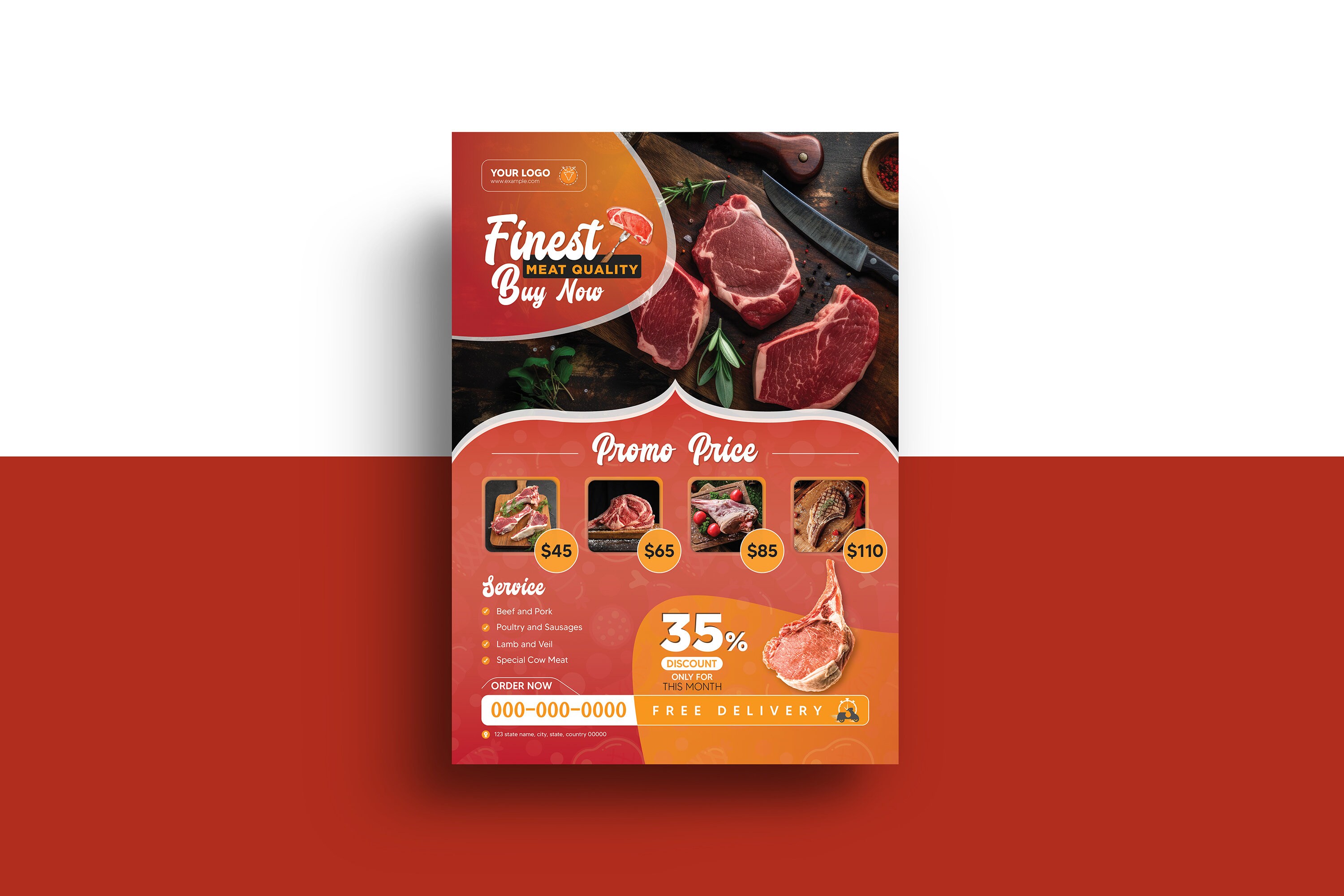 Meet Shop Flyer | Photoshop & MS Word Template | Illustrator and Canva ...