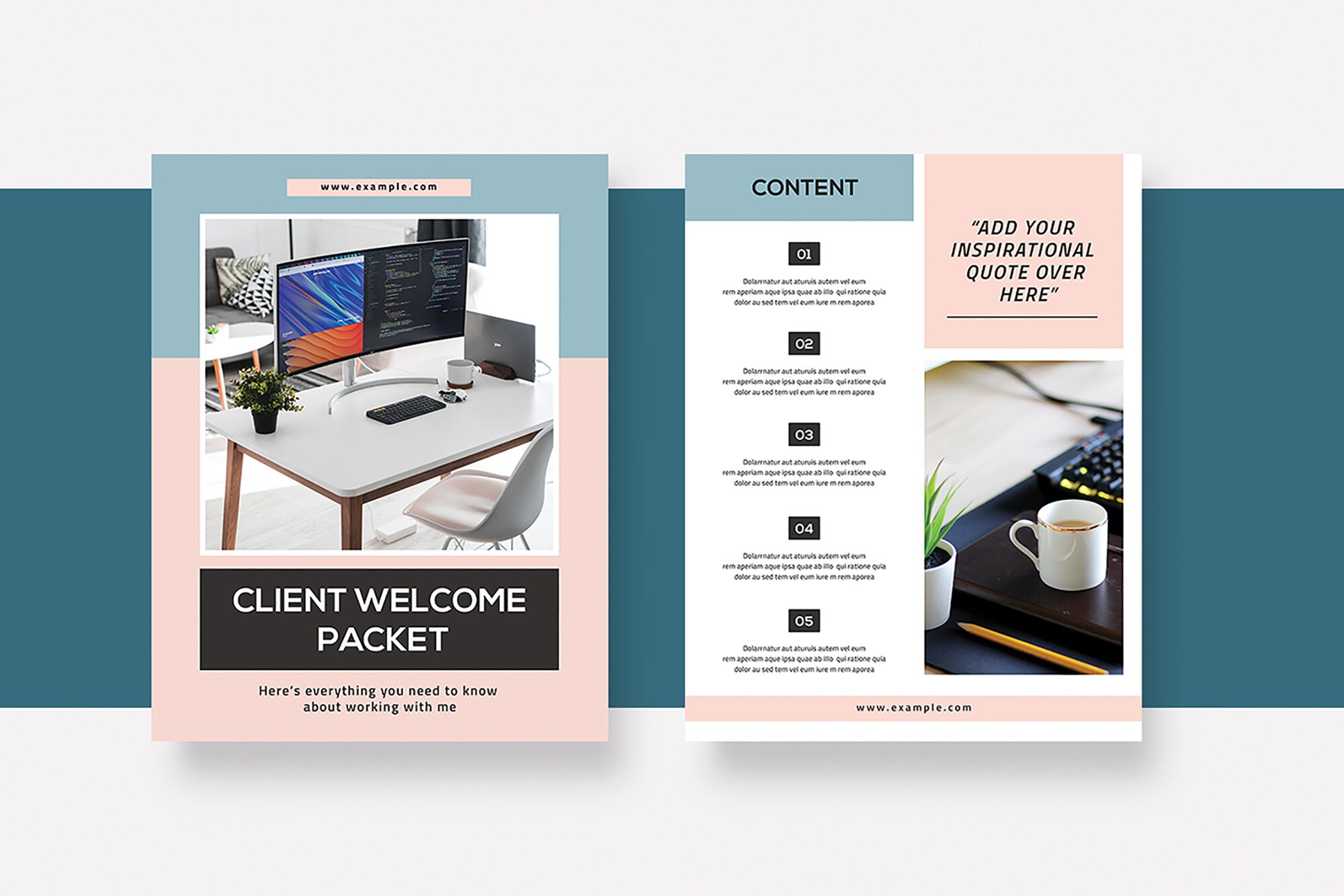 Client Welcome Packet Template / Photoshop MS Word Template & Canva - Etsy