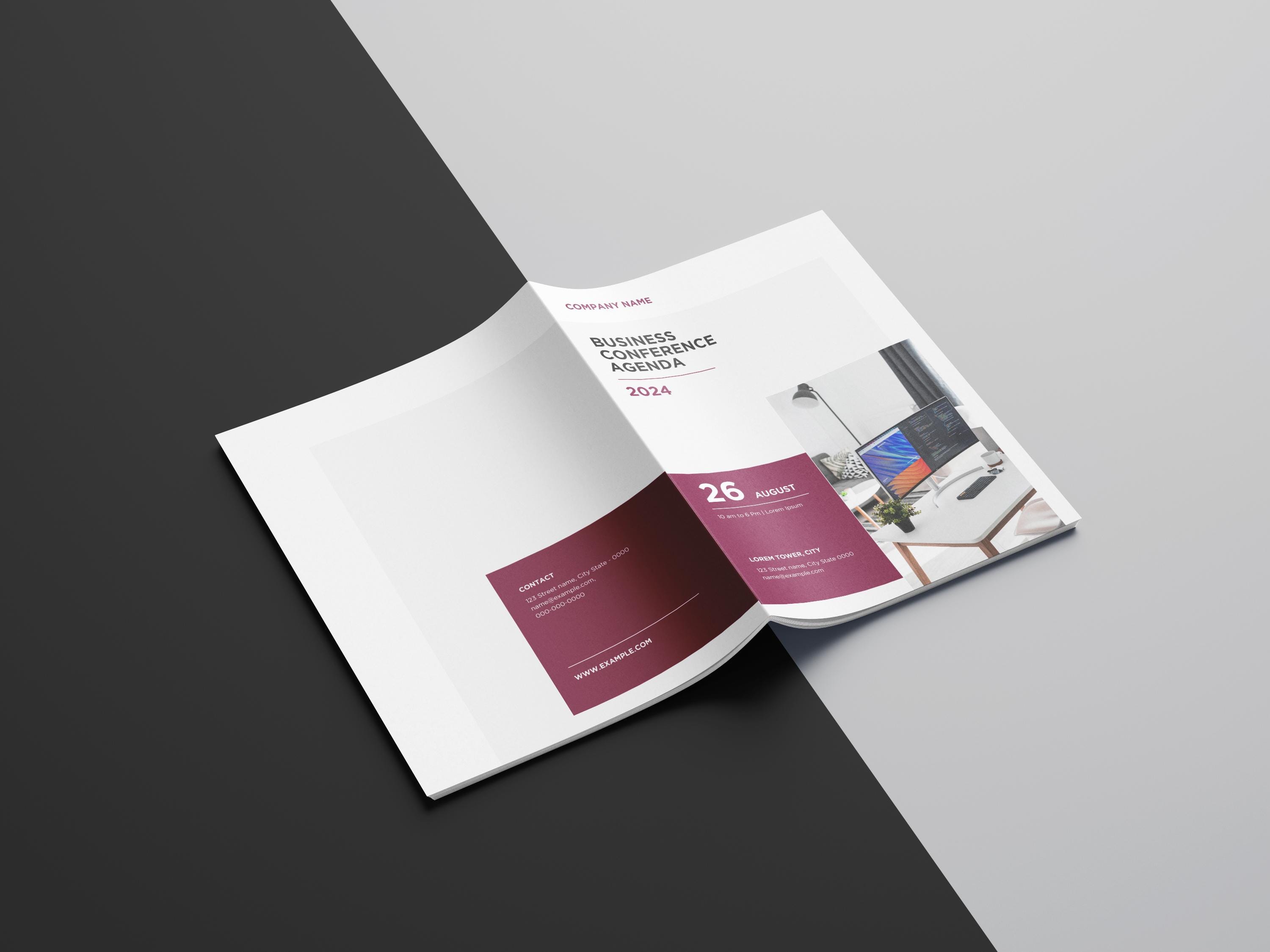 Conference Agenda Template | in Design & MS Word Template | Canva ...