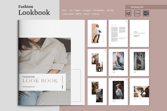 Fashion Lookbook Template Printable Photography Magazine - Etsy