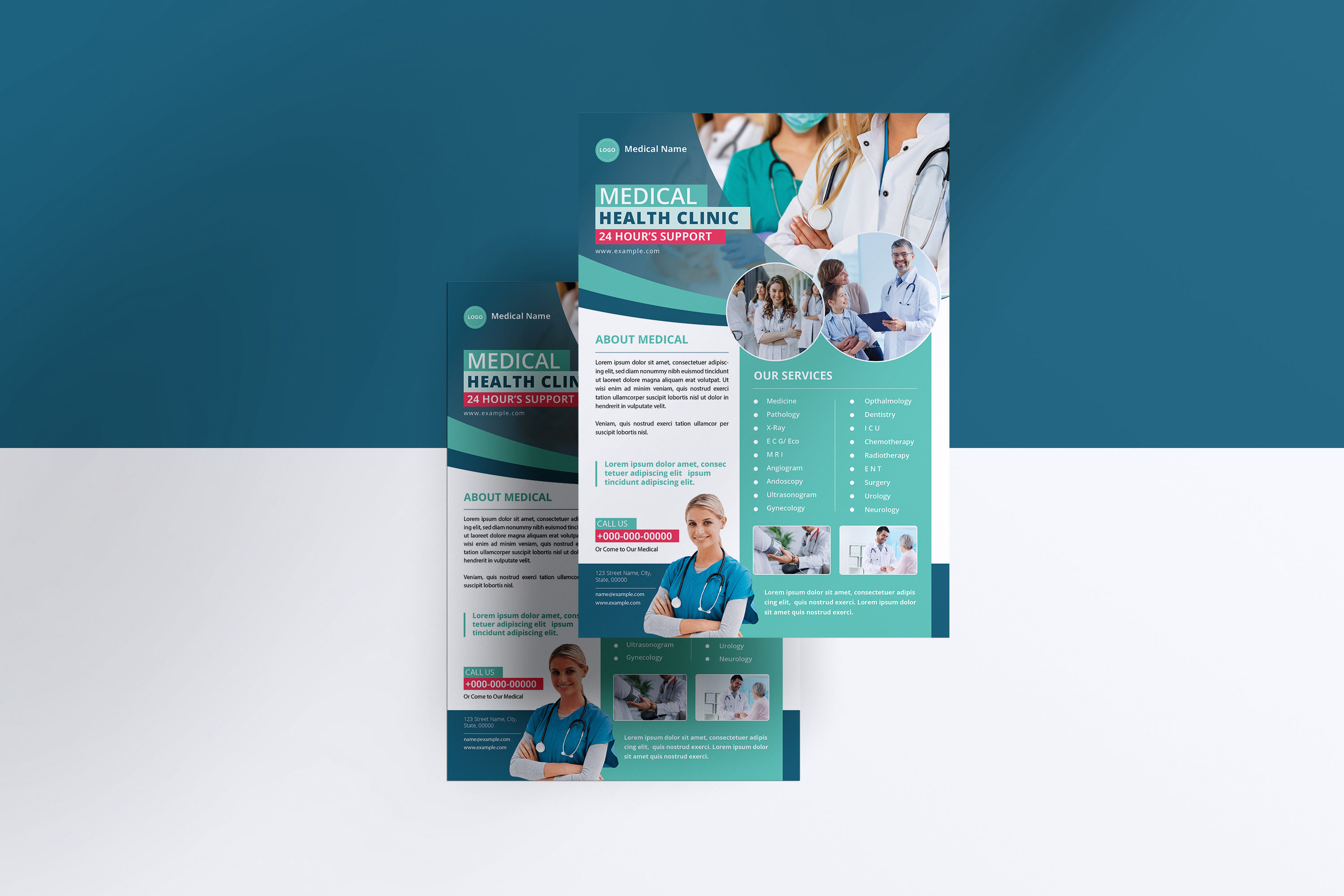 Medical Hospital Service Flyer | Health Care Clinic Promotional Flyer ...