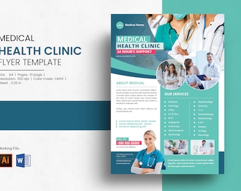 Health Care Clinic Promotional Flyer , Medical Hospital Service Flyer ...