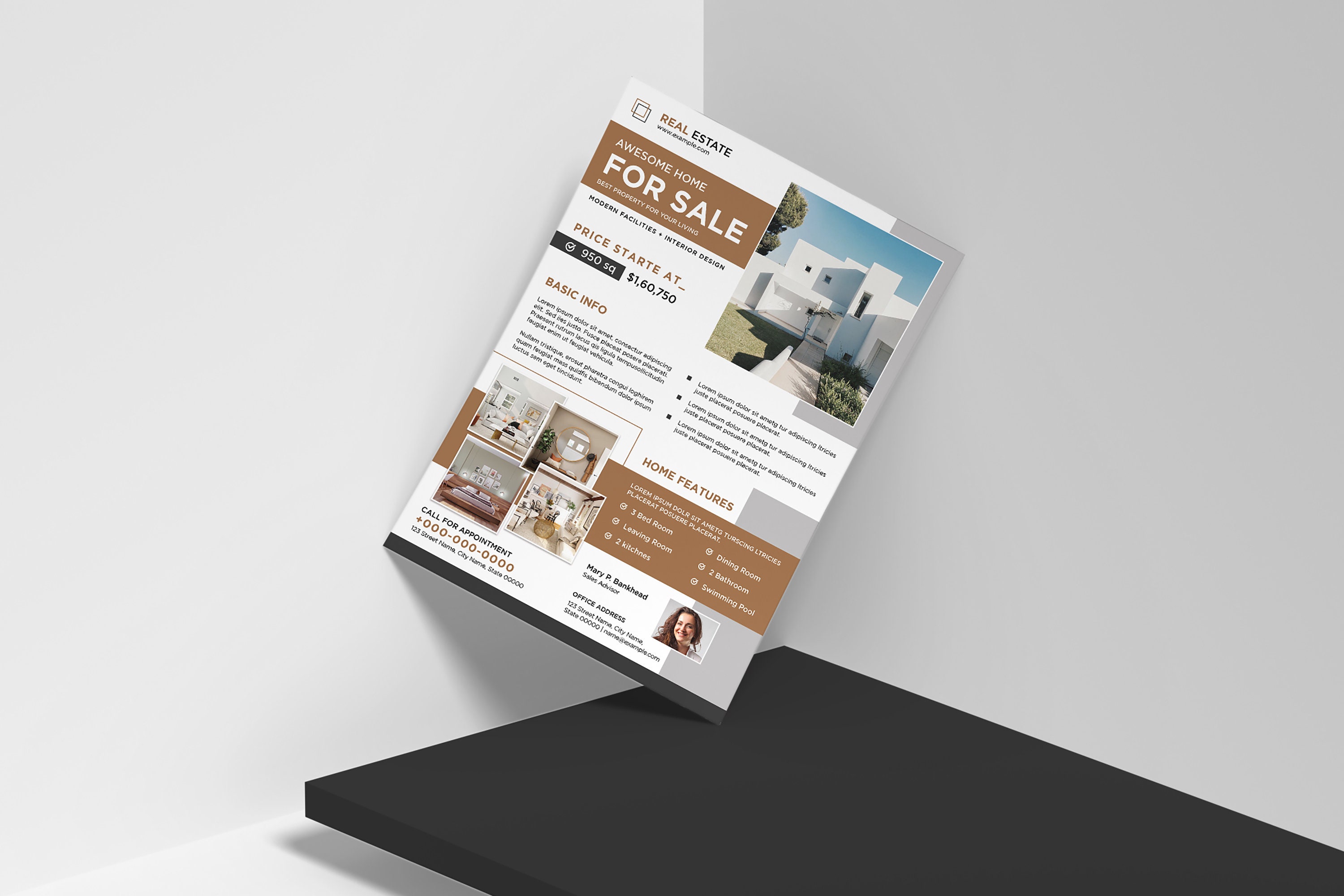 Real Estate Flyer Template MS Word Canva & Photoshop Template Canva ...