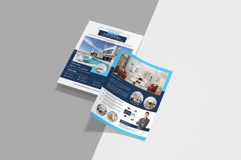 Real Estate Flyer Template | MS Word Canva & Photoshop Template ...