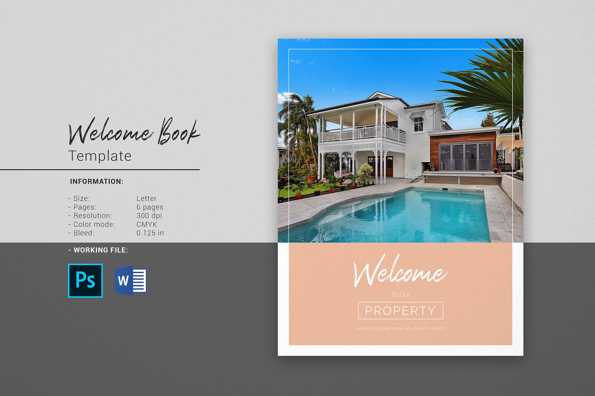 Real Estate Home L Welcome Book Template Microsoft Word & | Etsy UK