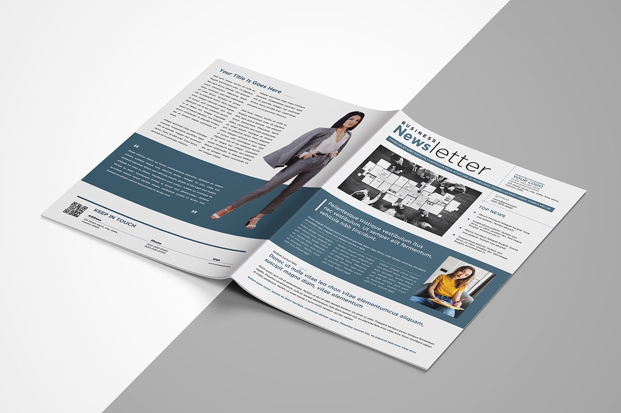 Business Newsletter Template | Photoshop Canva & MS Word Template - Etsy