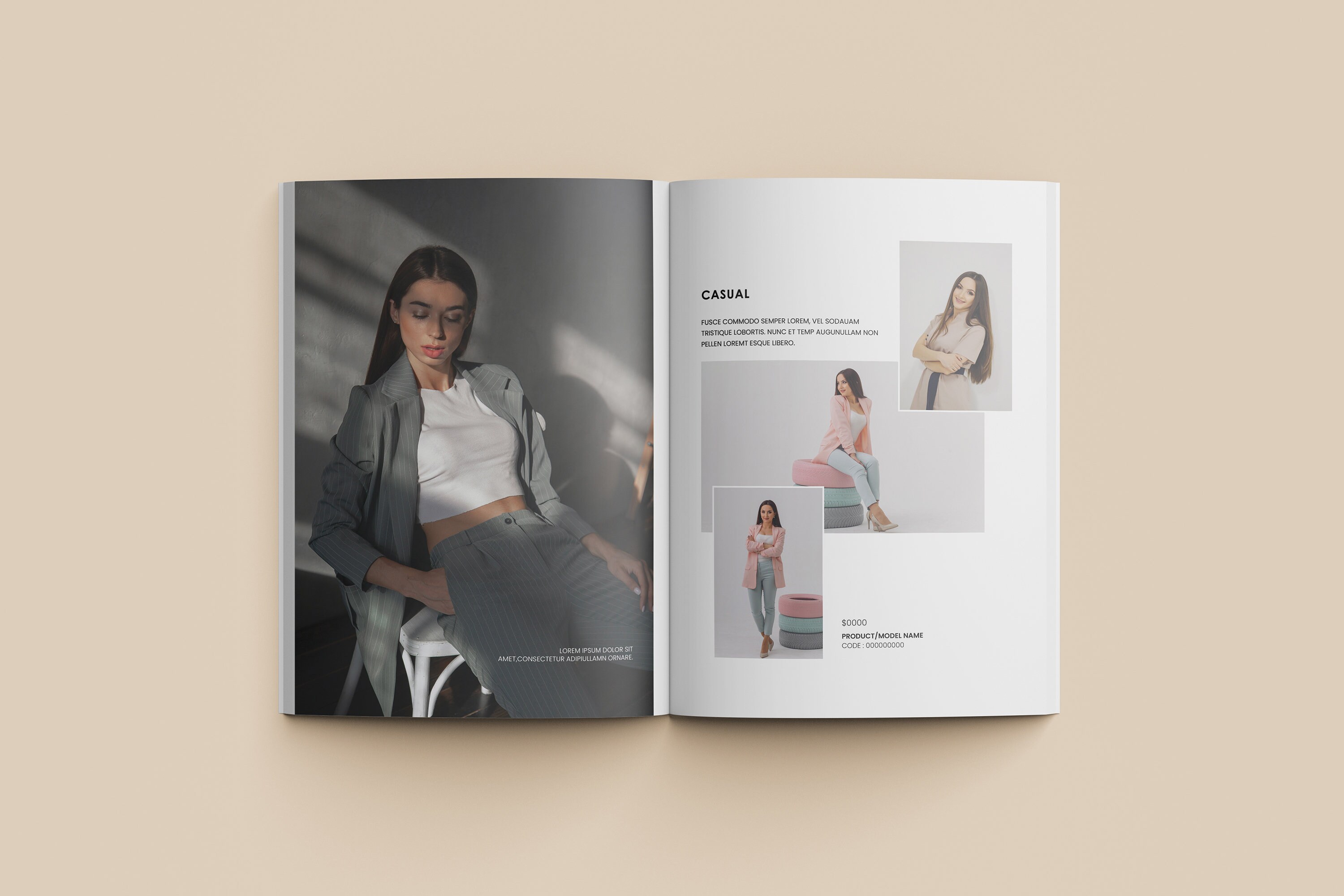 Fashion Lookbook Template | Printable Photography Magazine Template ...