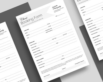 Client Booking Form | Etsy