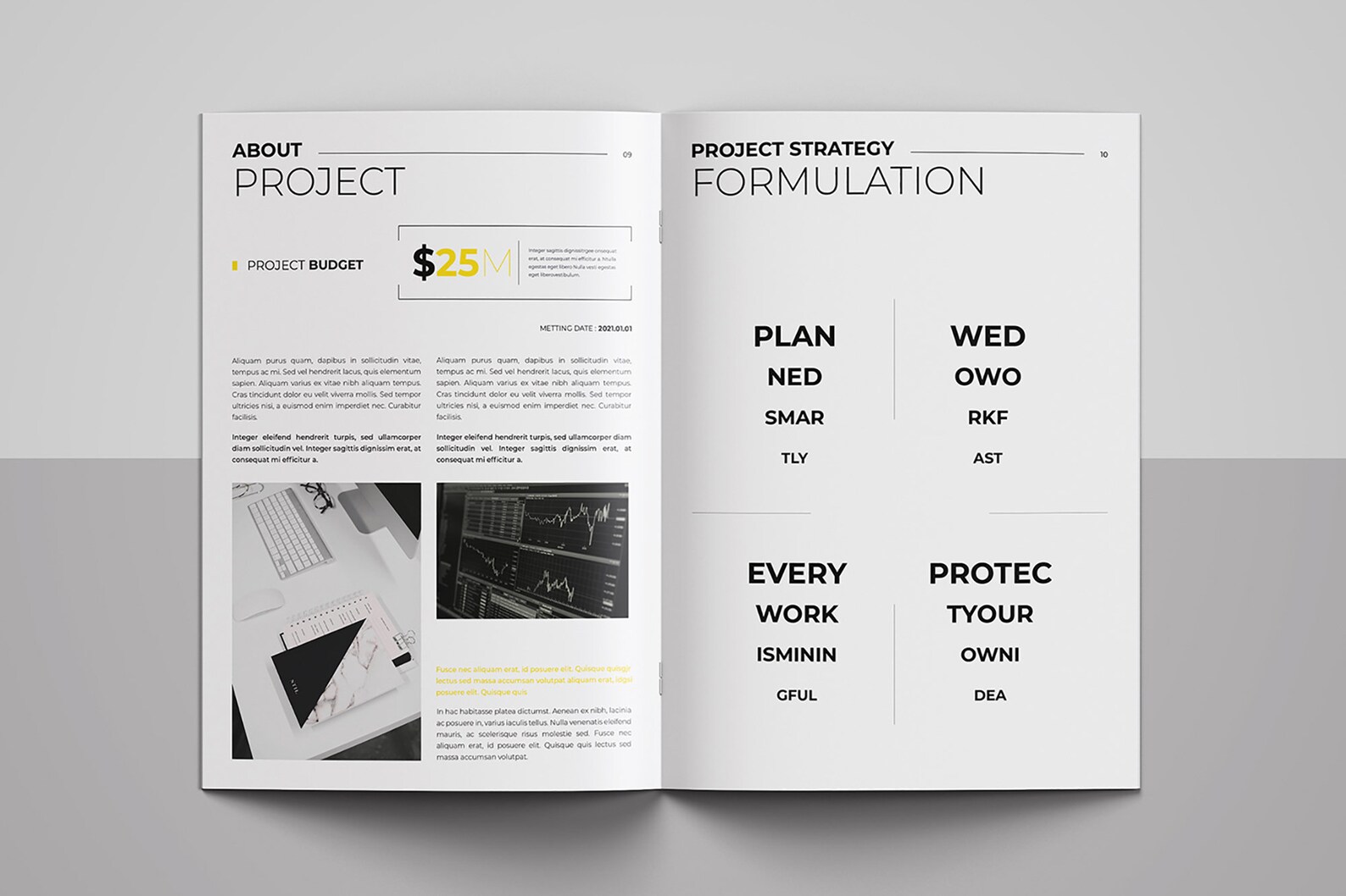 Project Proposal Templates | Brochure Template Design | Photoshop & MS ...