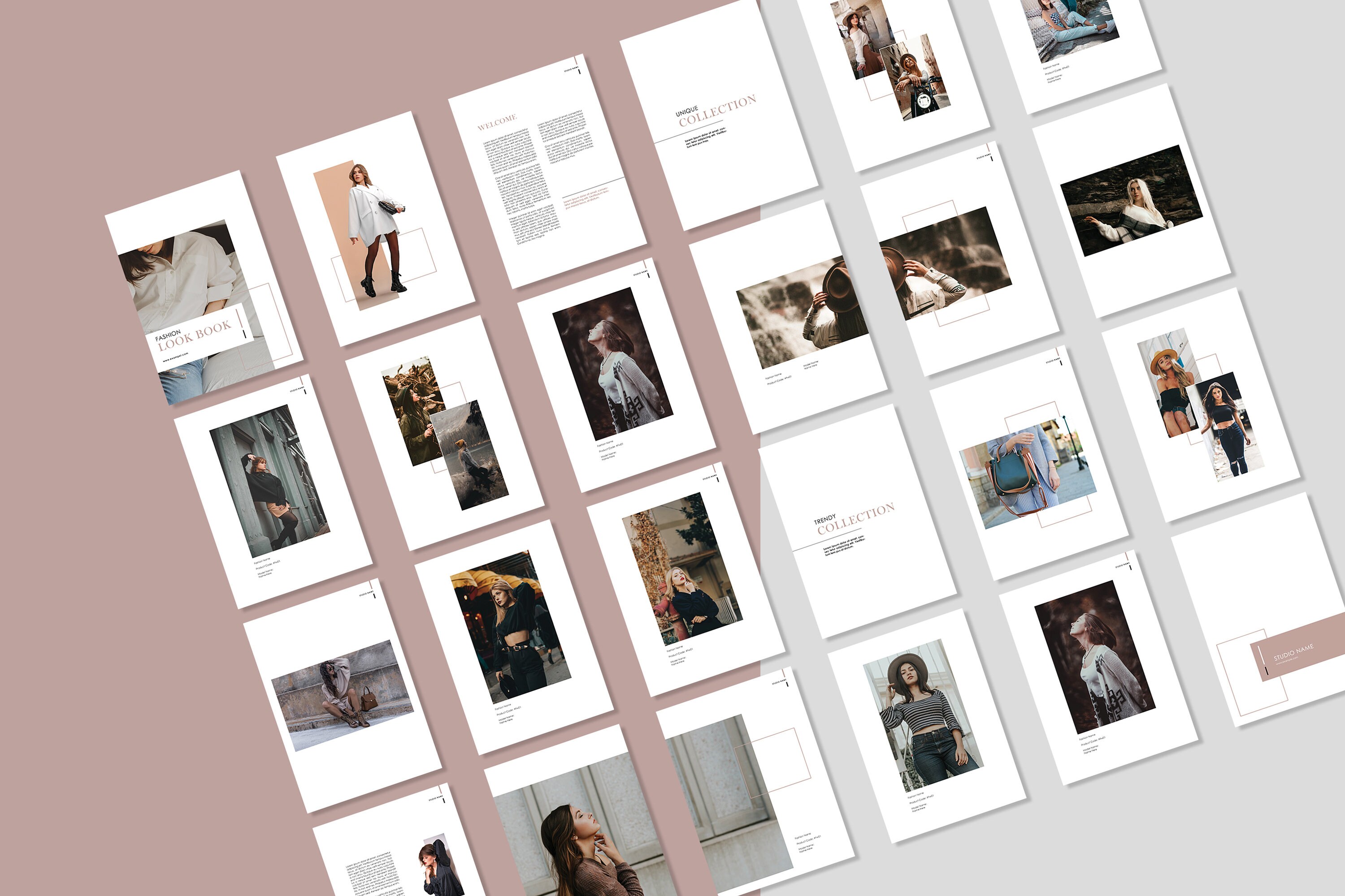 Fashion Lookbook Template Printable Photography Magazine - Etsy