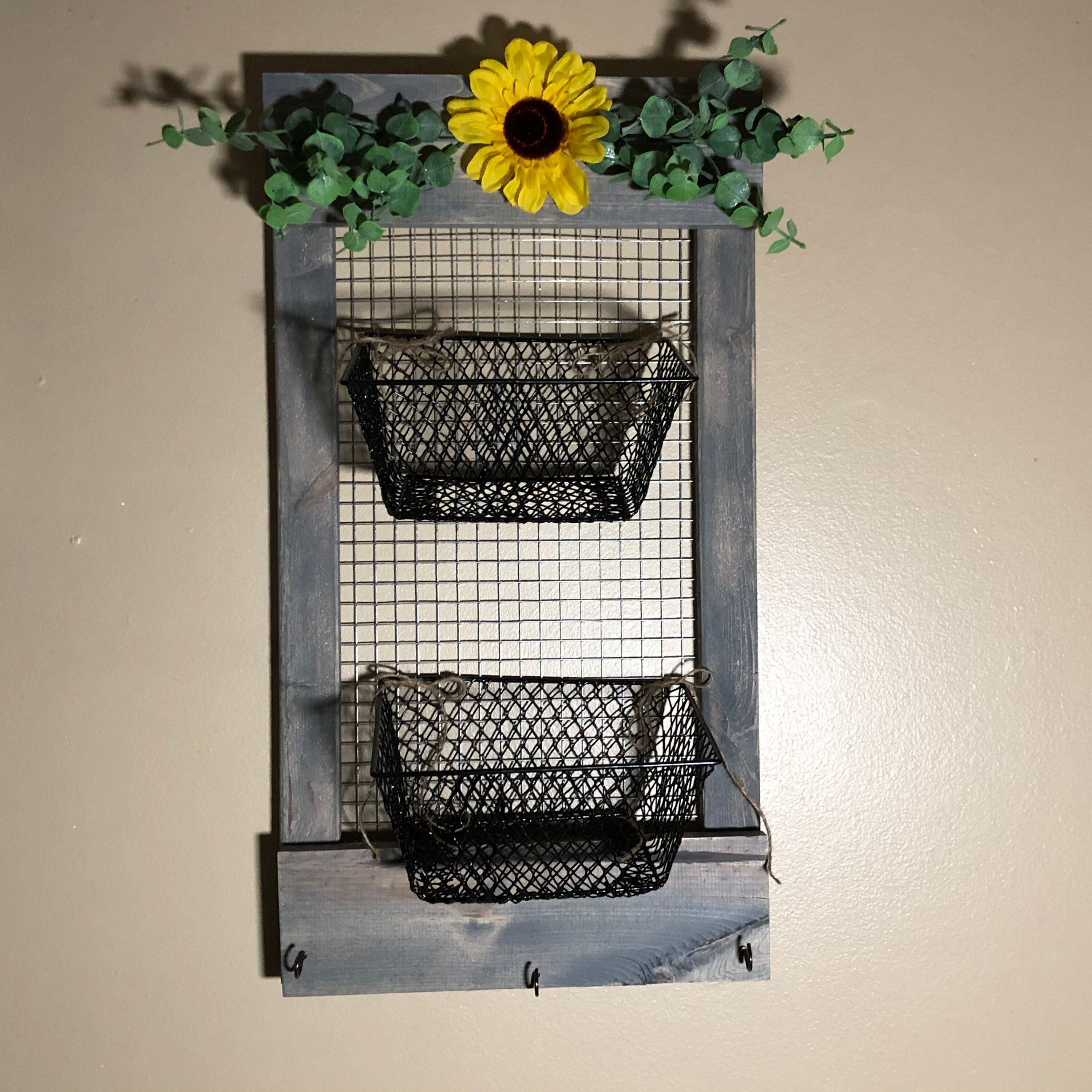 6 Piece Wooden Ladder Organizer Shelves and Wall Sconce Set | Etsy