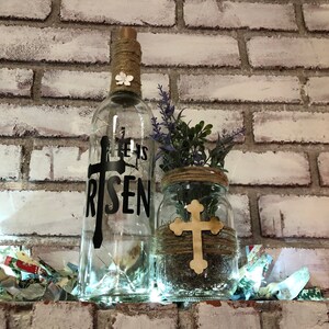 He is Risen Easter Night Light Set Easter Decor - Etsy