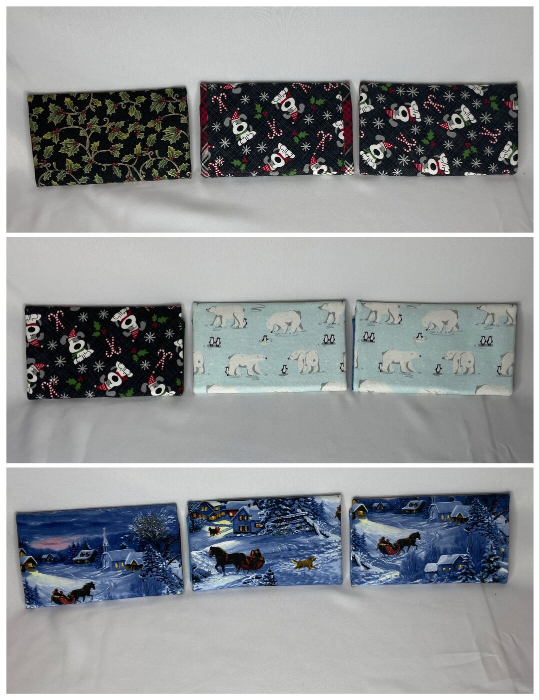 Christmas Dog, Holly or Winter Themed Wallets - Etsy