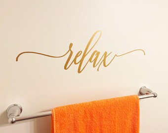 Relax Decal - Etsy
