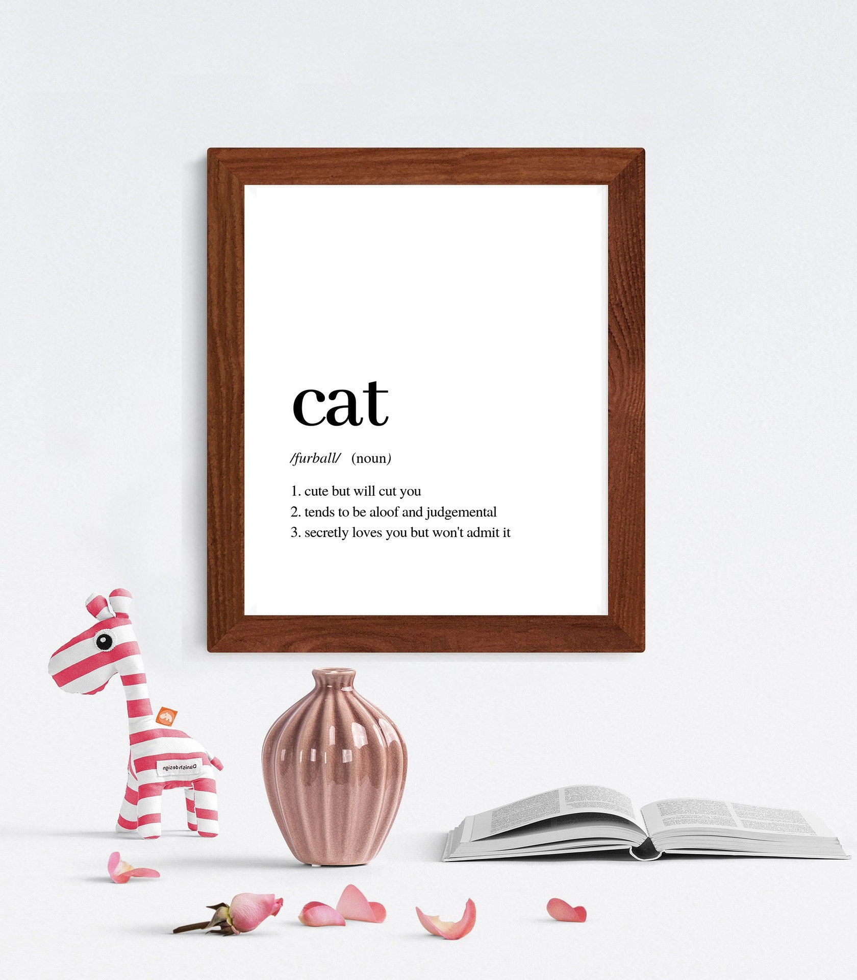 Cat Definition Printable Poster, Cat Wall Art, Pet Home Decor, Cat ...