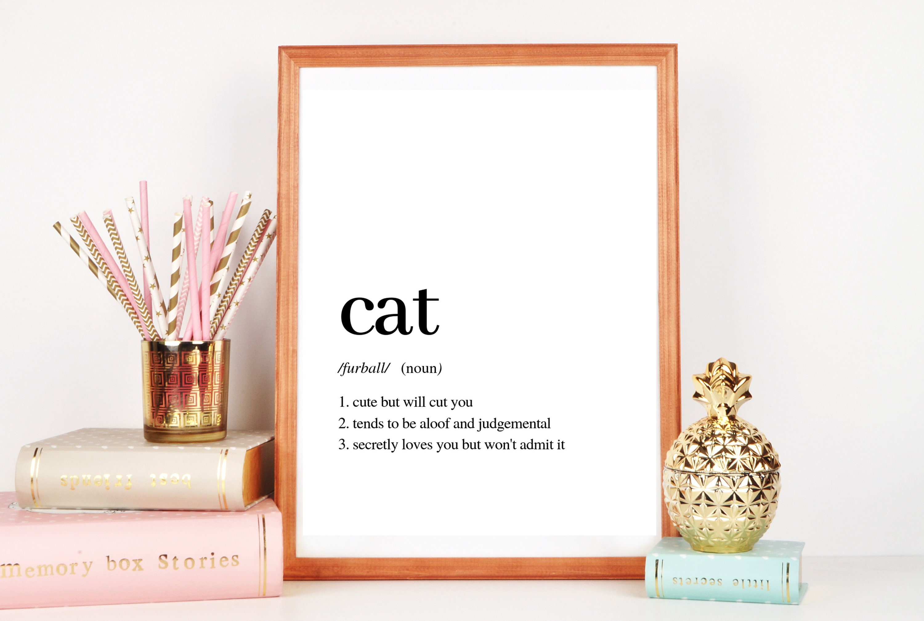 Cat Definition Printable Poster, Cat Wall Art, Pet Home Decor, Cat ...