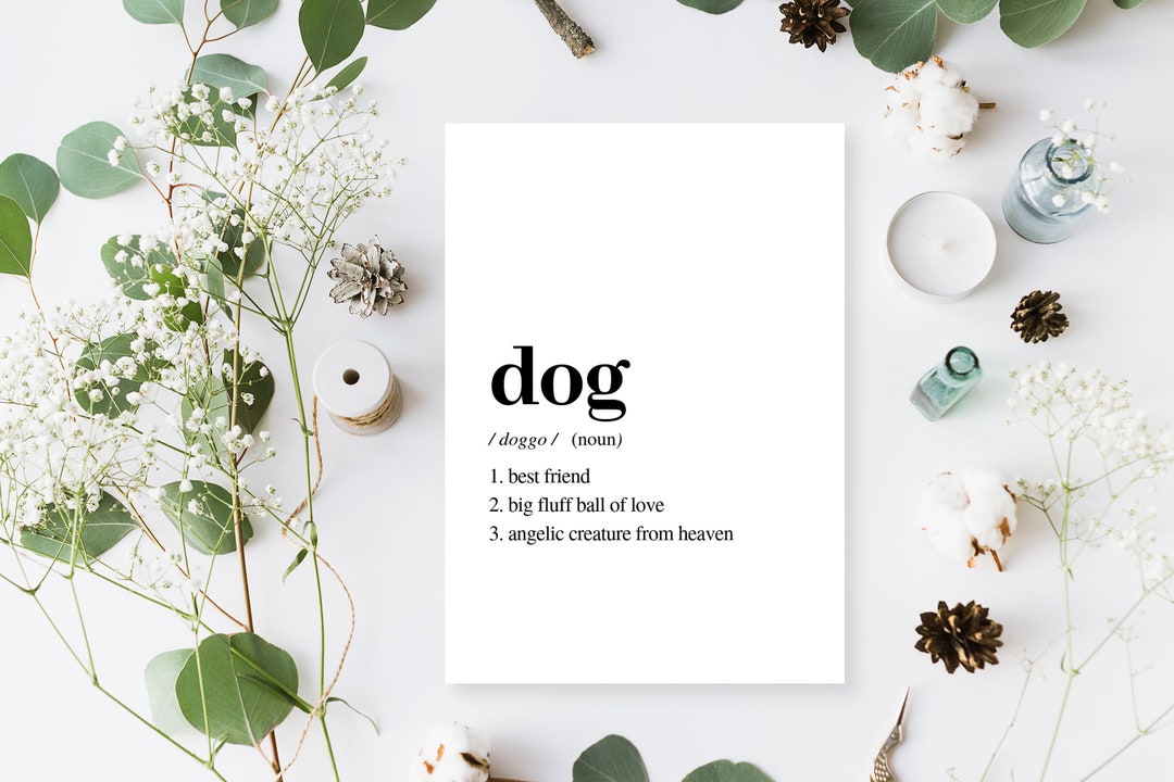 Printable Dog Definition Printable Poster, Dog Wall Art Print, Dog ...