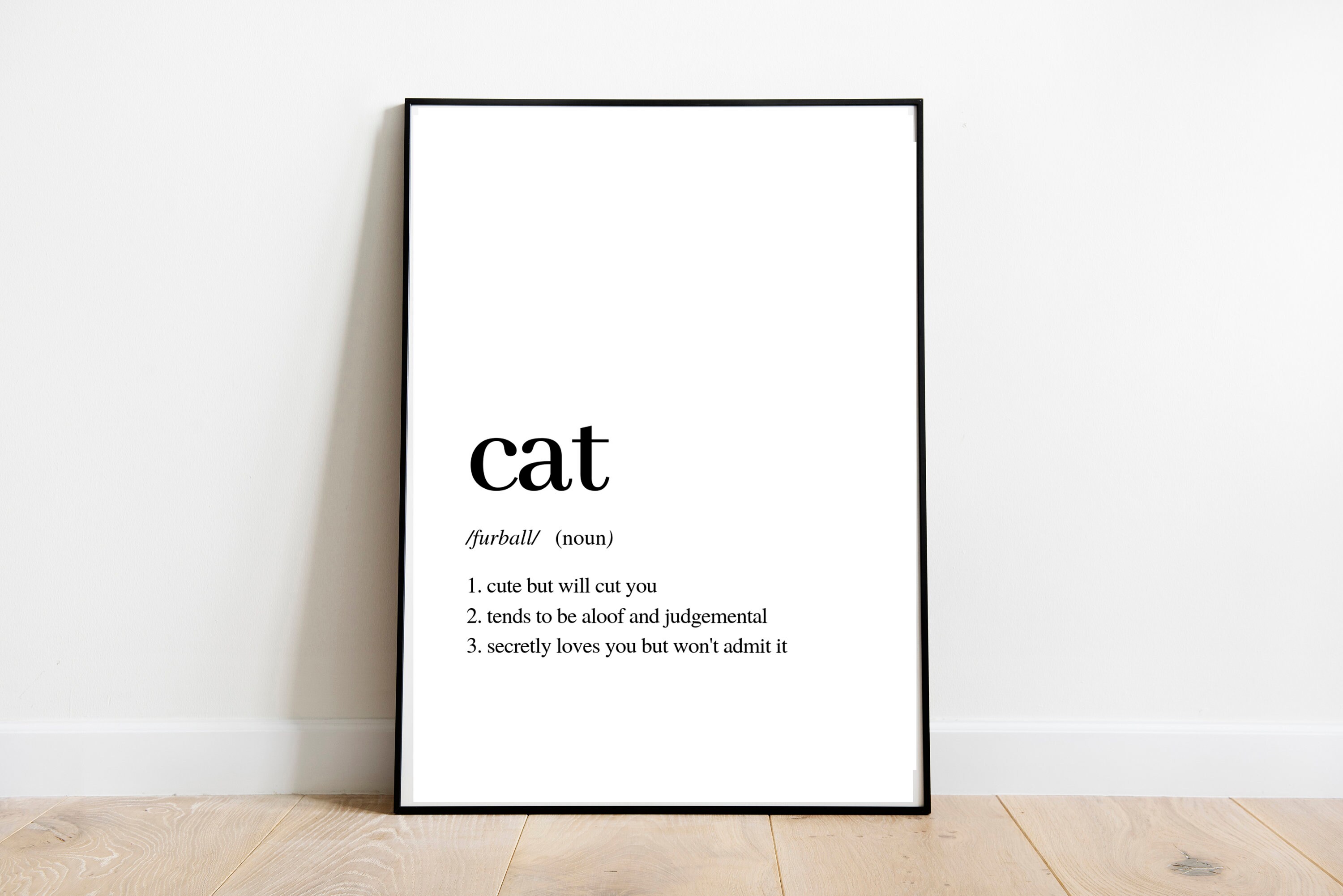 Cat Definition Printable Poster, Cat Wall Art, Pet Home Decor, Cat ...