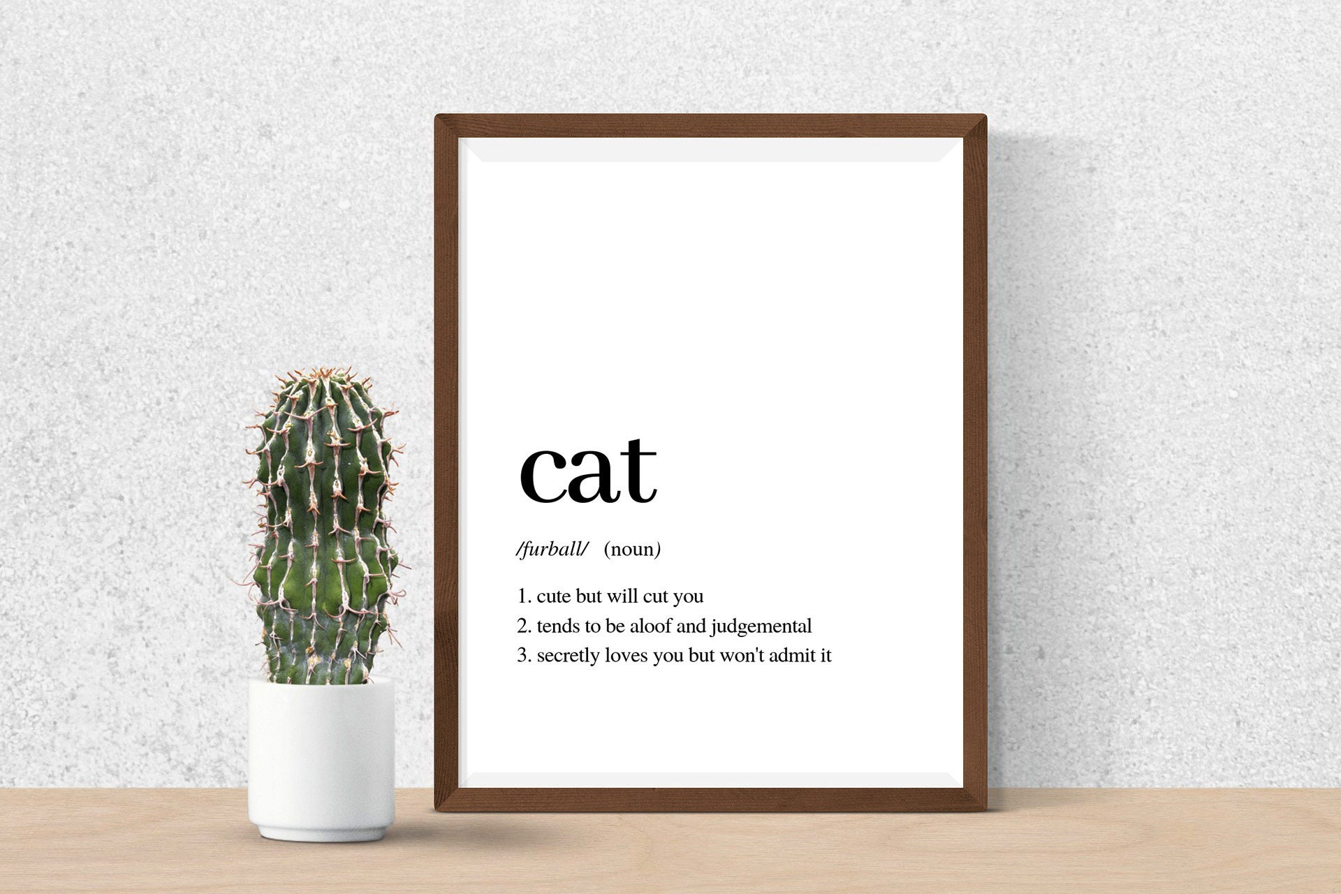 Cat Definition Printable Poster, Cat Wall Art, Pet Home Decor, Cat ...