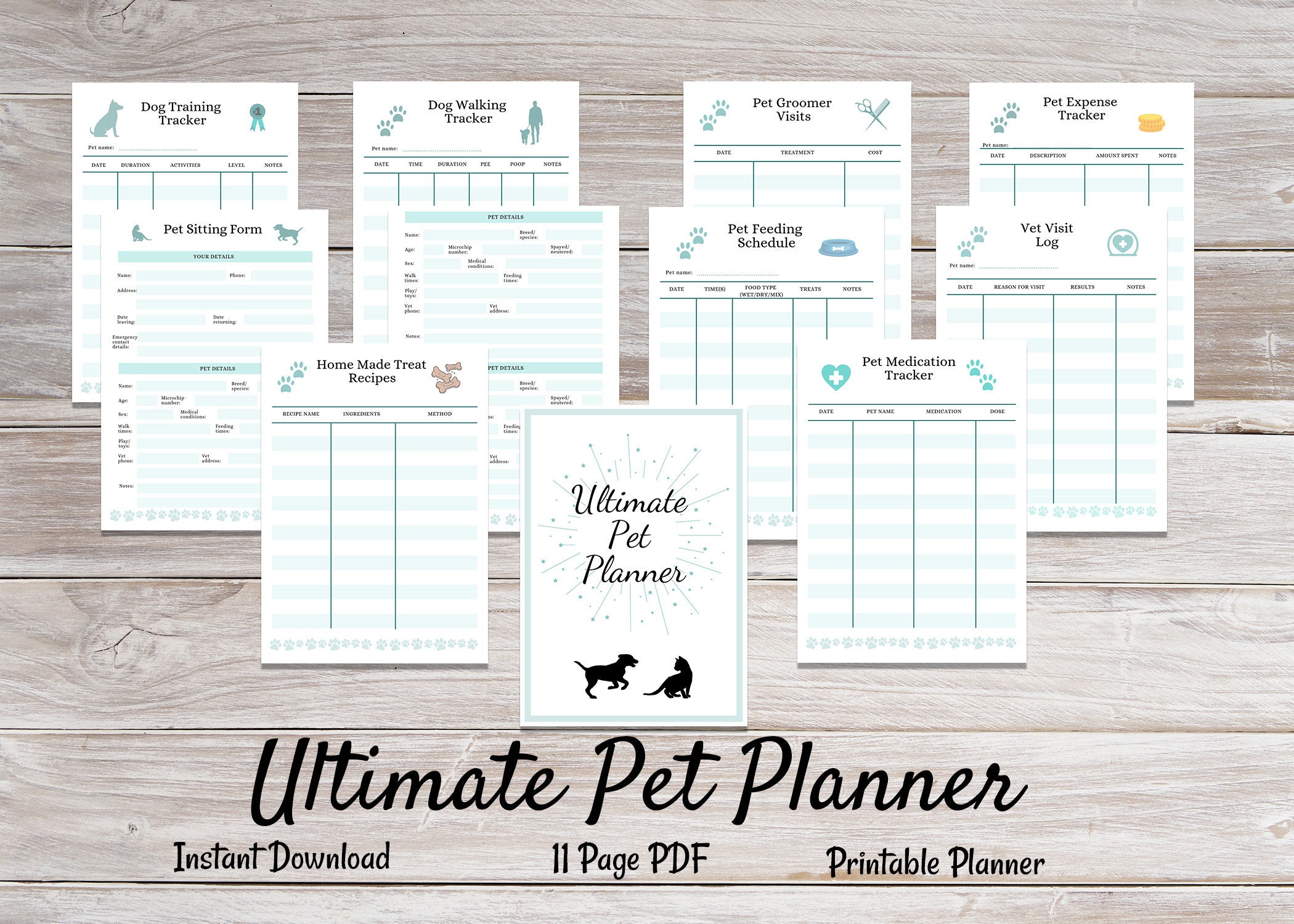 Ultimate Pet Planner Binder Insert, Pet Sitting Form, Printable PDF ...