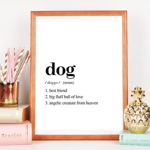 Printable Dog Definition Printable Poster, Dog Wall Art Print, Dog ...