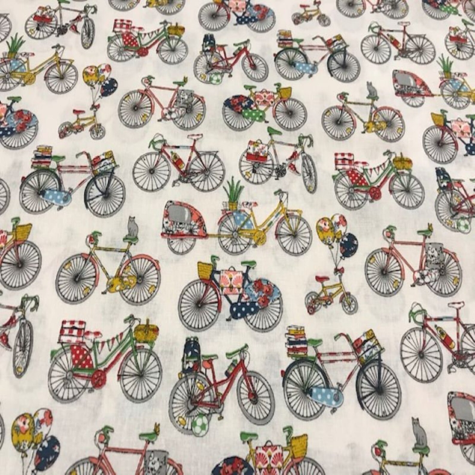 Cotton fabric BICYCLE fabric craft fabrics labors fabrics | Etsy